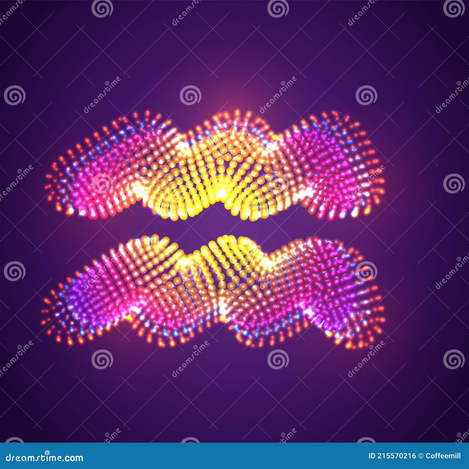 Vector Symbol of Luminous Dots, Rainbow Gradient Stock Vector ...