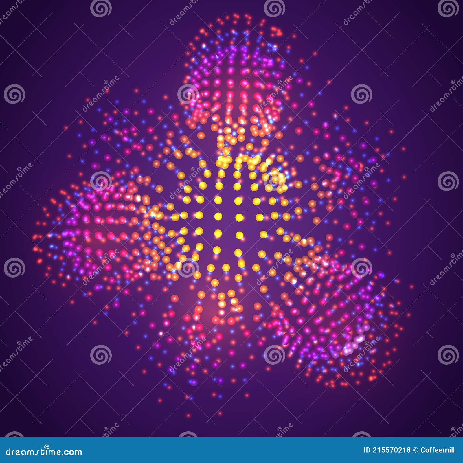 Vector Symbol of Luminous Dots, Rainbow Gradient Stock Vector ...