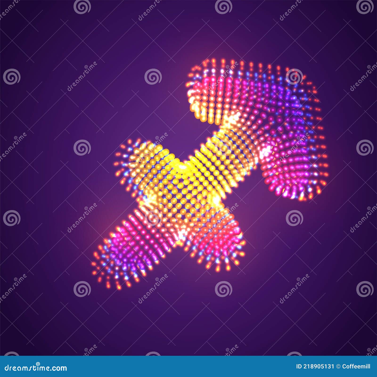 Vector Symbol of Luminous Dots, Rainbow Gradient Stock Vector ...