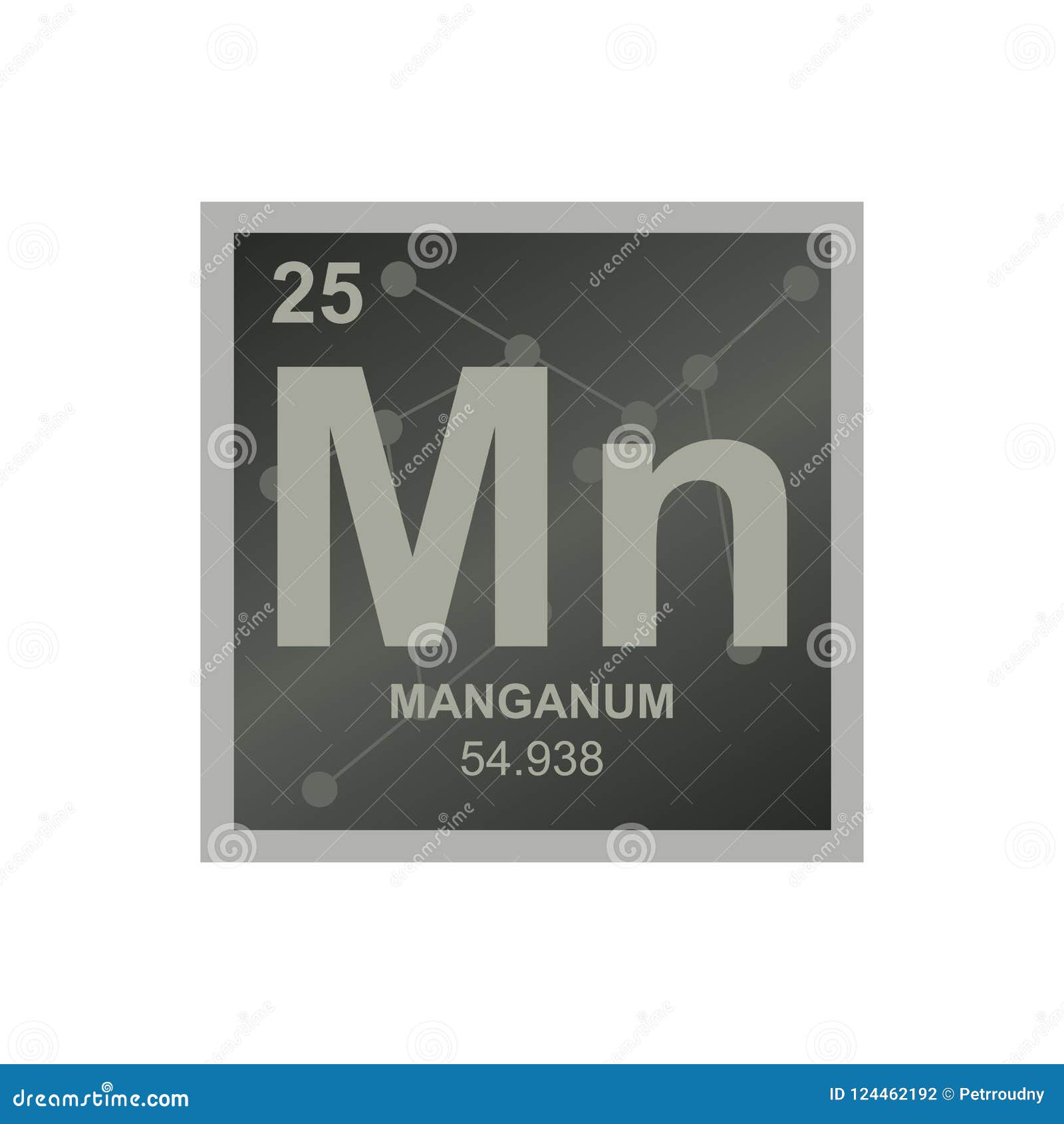 Vector Symbol of Manganese on the Background from Connected Molecules ...