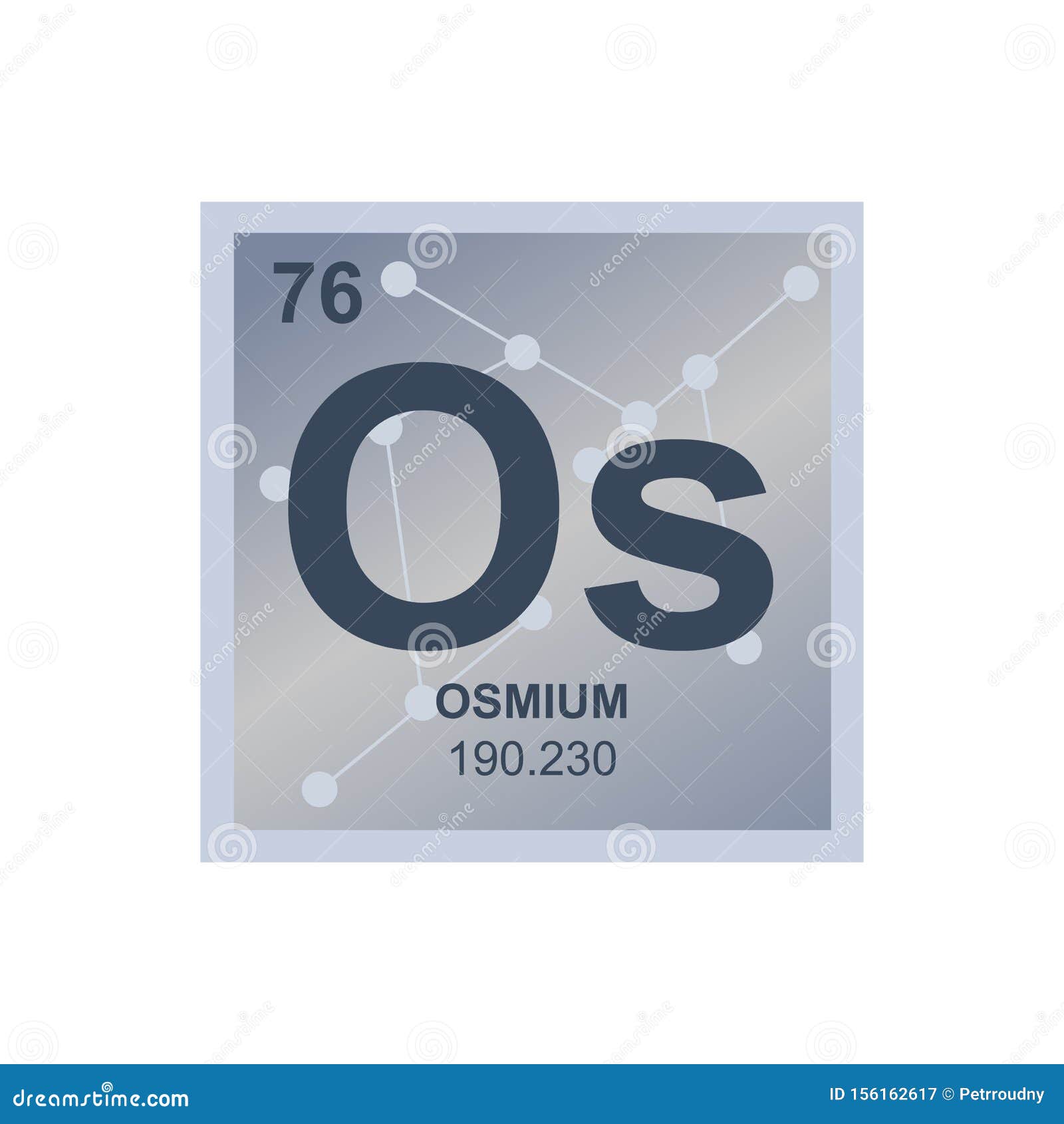 Vector Isolated Chemical Symbol of Metal Osmium from the Periodic Table ...