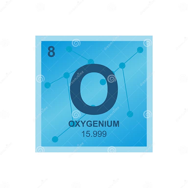 Vector Symbol of Oxygen on the Background from Connected Molecules ...
