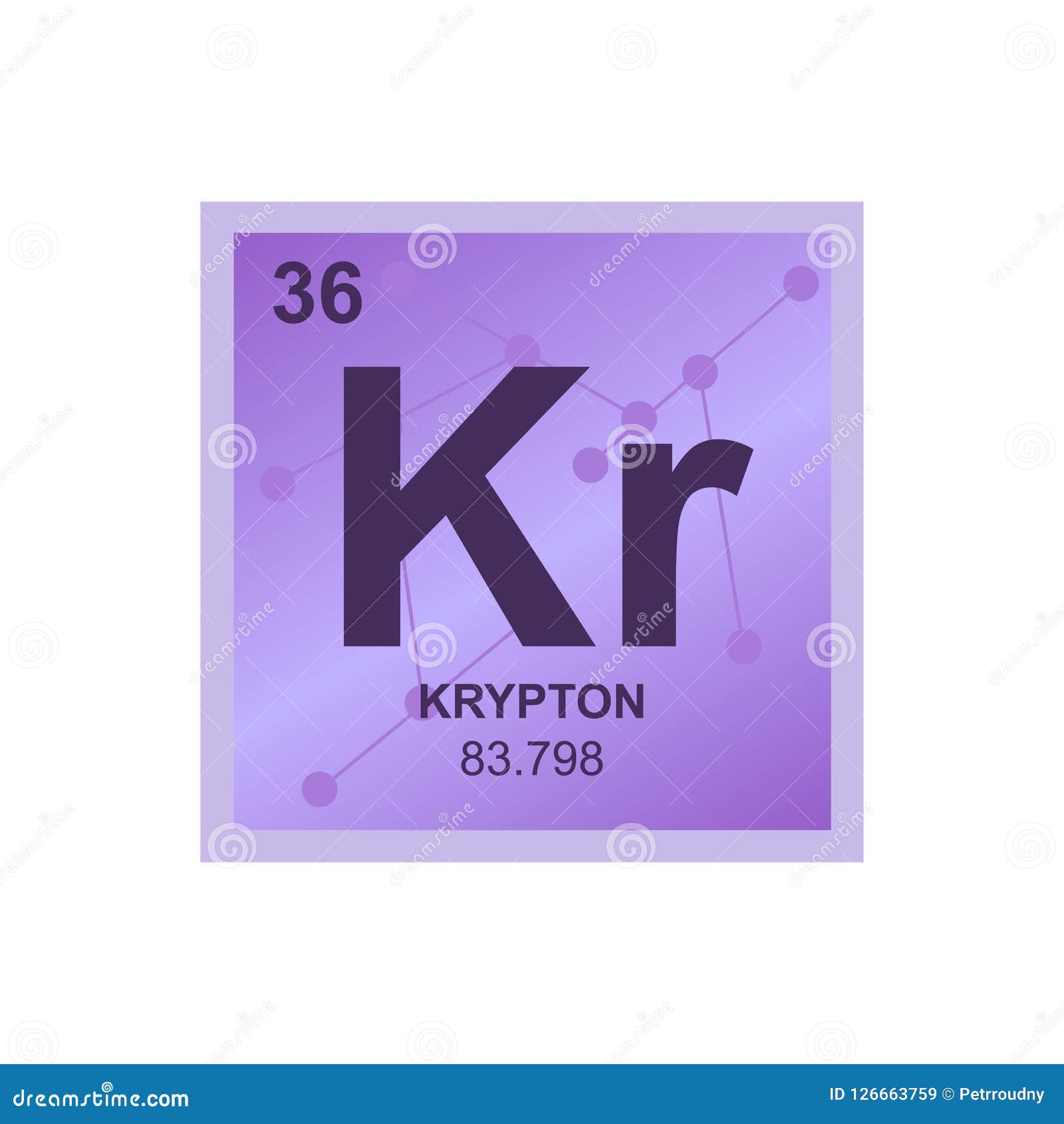 Vector Symbol of Krypton on the Background from Connected Molecules ...