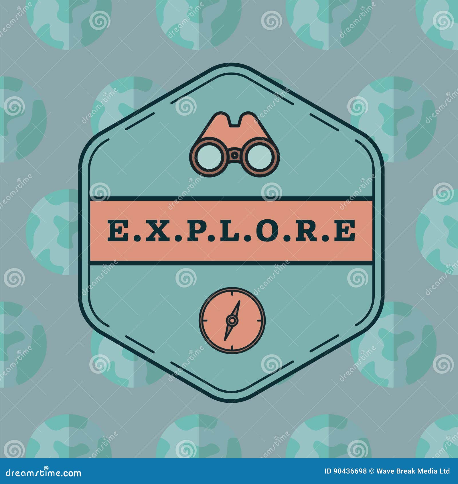 Vector Symbol Reading Explore Stock Vector - Illustration of holiday ...