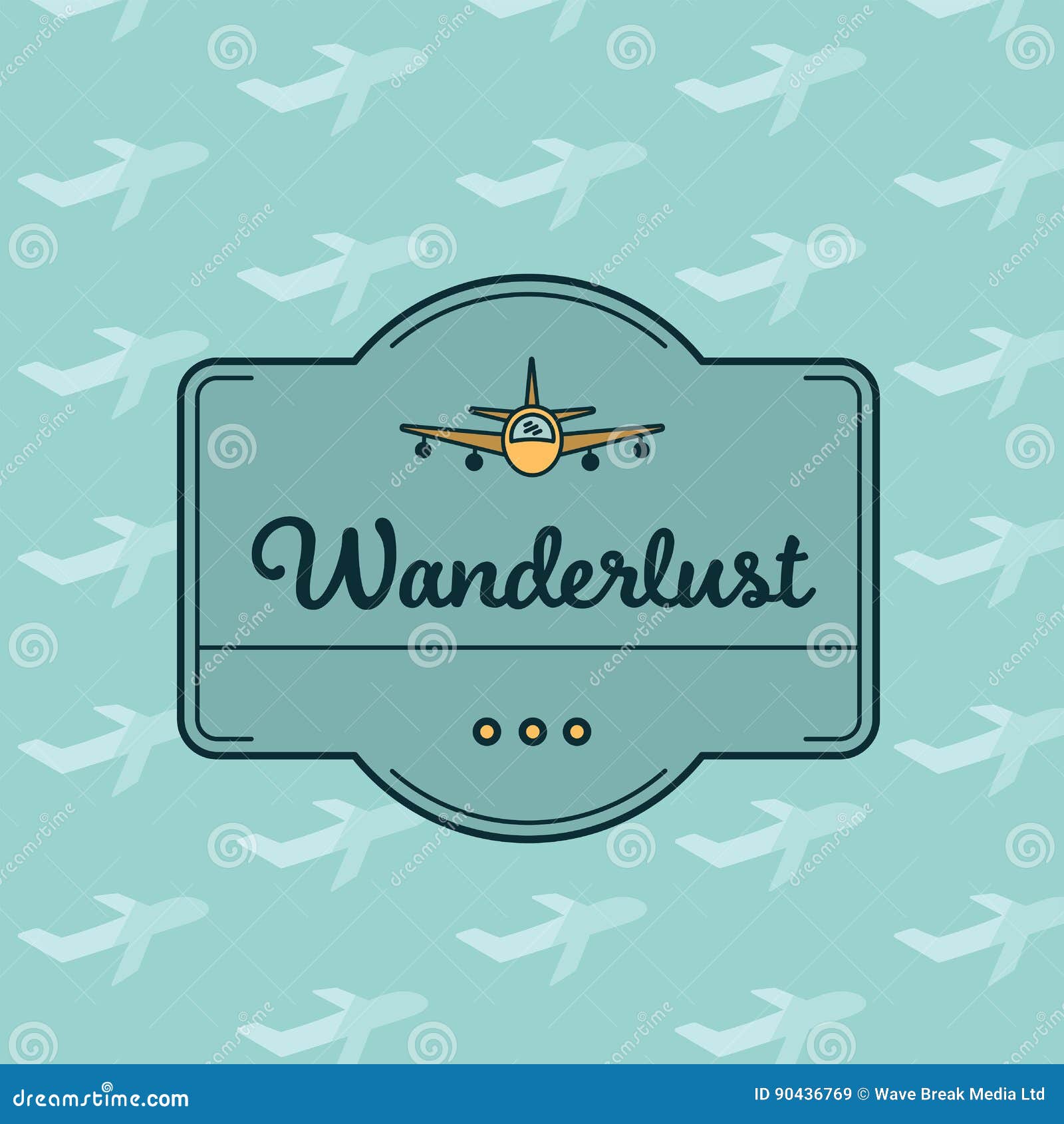 Vector Symbol Reading Wanderlust Stock Vector - Illustration of travel ...