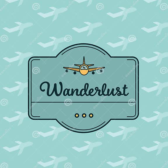 Vector Symbol Reading Wanderlust Stock Vector - Illustration of travel ...