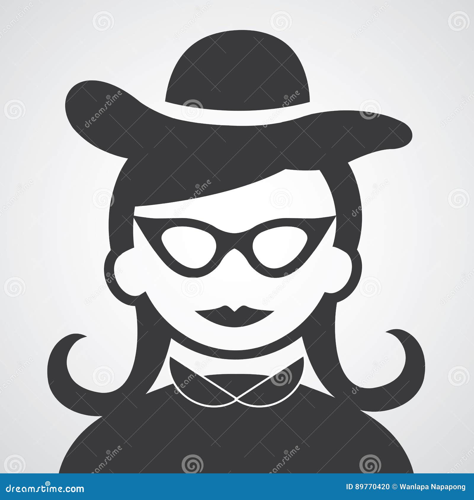 Retro lady symbol stock vector. Illustration of english - 89770420