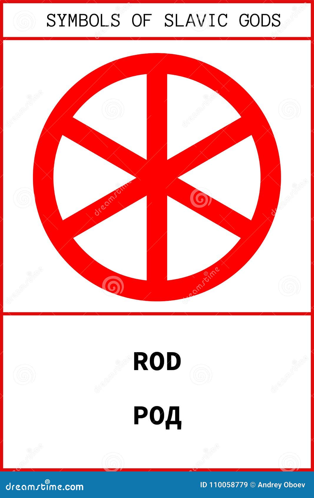 Symbol Of ROD Ancient Slavic God Cartoon Vector | CartoonDealer.com ...