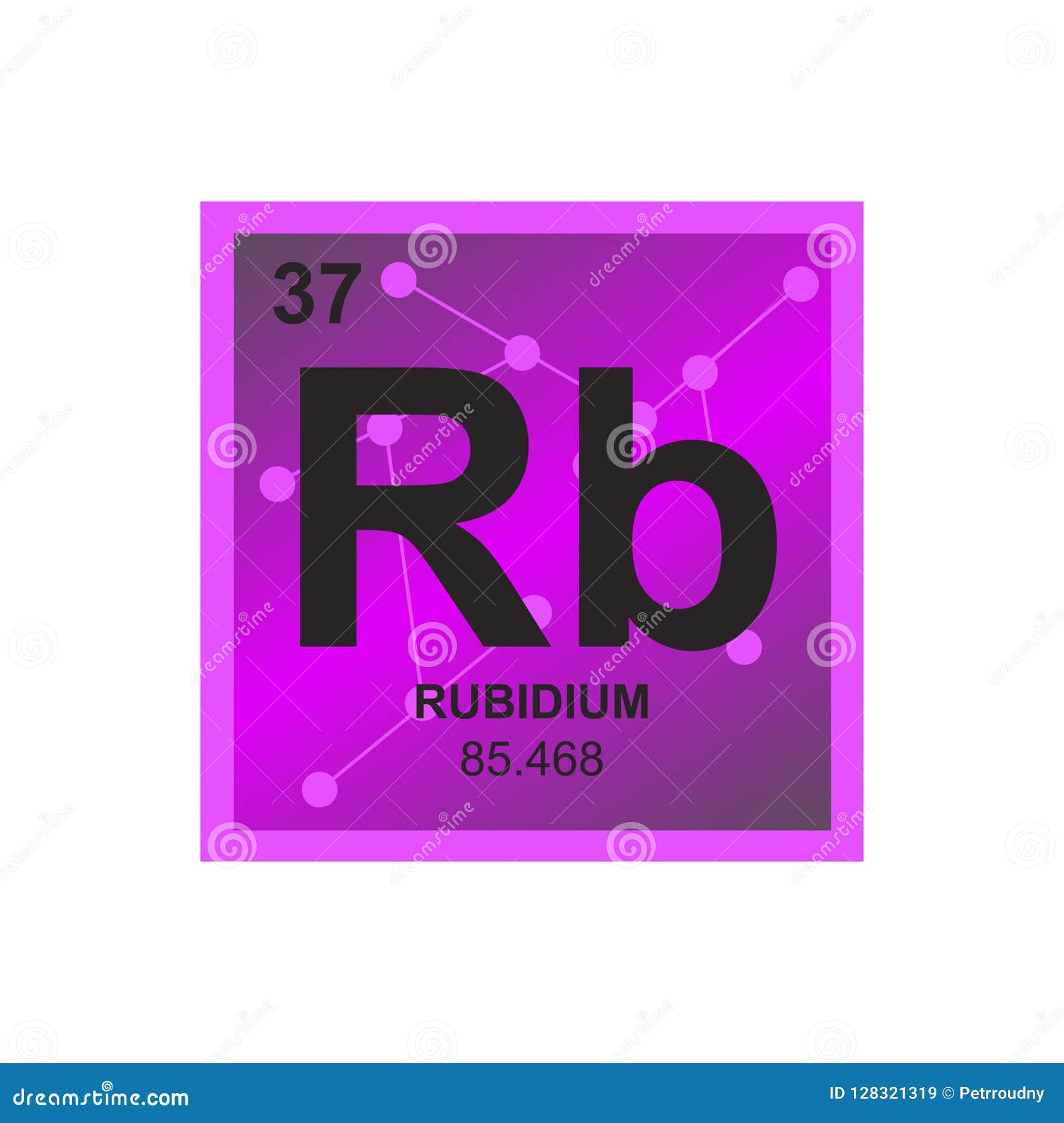 Rubidium Symbol. Chemical Element Of The Periodic Table. Vector Stock ...