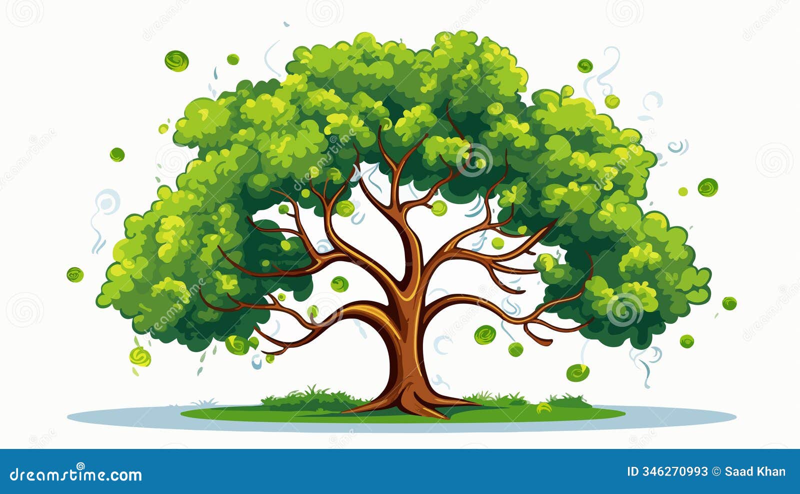 Science Tree Vector Symbol Cartoon Stock Illustration - Illustration of ...