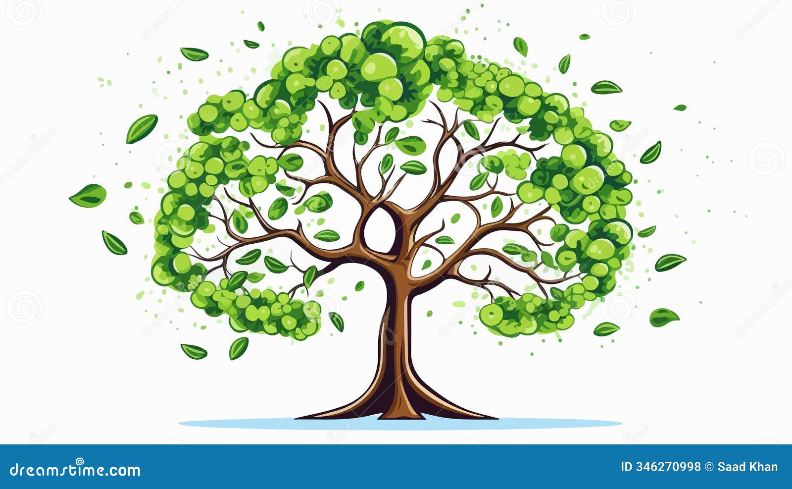 Science Tree Vector Symbol Cartoon Stock Vector - Illustration of ...