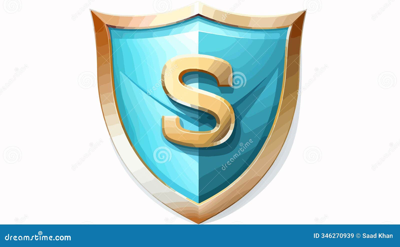 Security Shield and Letter S Vector Symbol Cartoon Stock Illustration ...