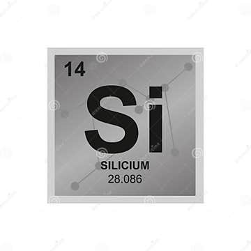 Vector Symbol of Silicon on the Background from Connected Molecules ...