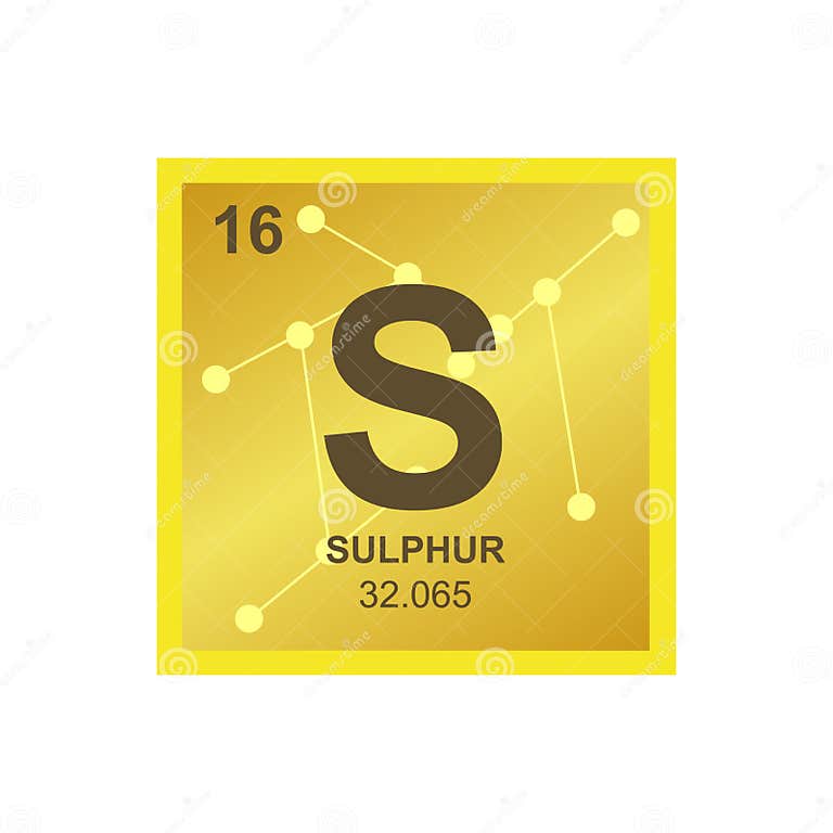 Vector Symbol of Sulfur on the Background from Connected Molecules ...