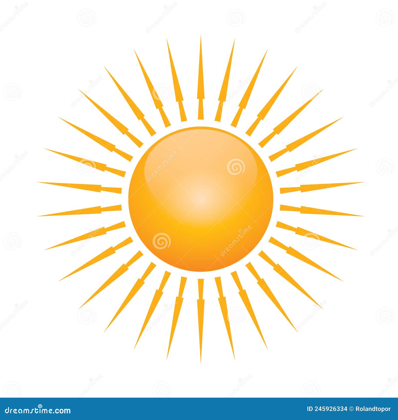 Vector Symbol of Sun. Outline EPS Stock Vector - Illustration of symbol ...