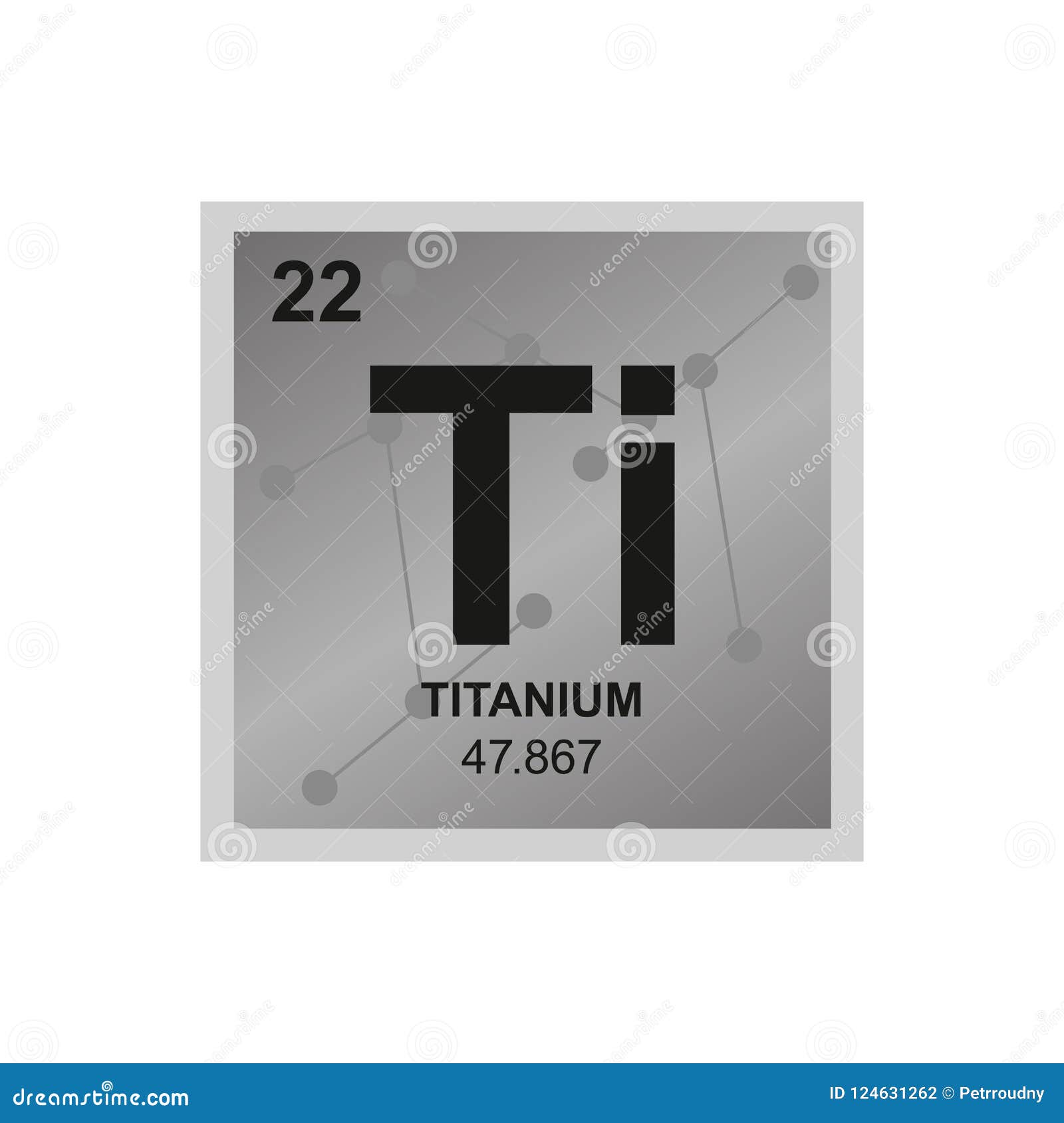 Vector Symbol of Titanium on the Background from Connected Molecules ...