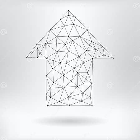 Vector Symbol of Up Arrow stock vector. Illustration of reticulate ...