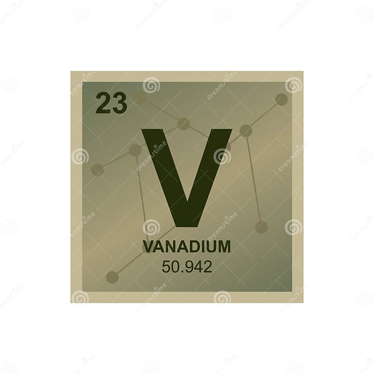 Vector Symbol of Vanadium on the Background from Connected Molecules ...