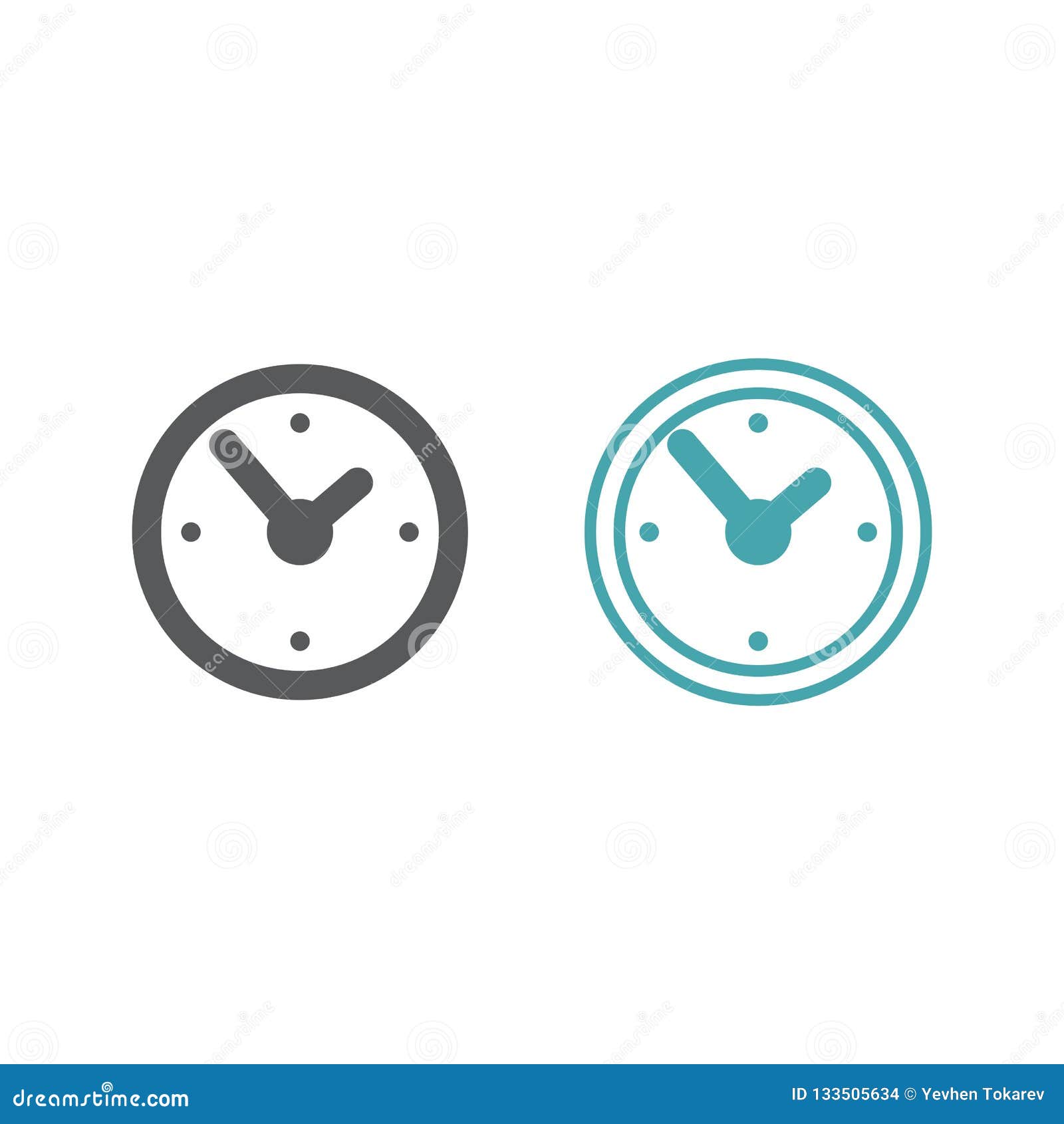 Vector Symbol of the Wall Clock Stock Illustration - Illustration of ...