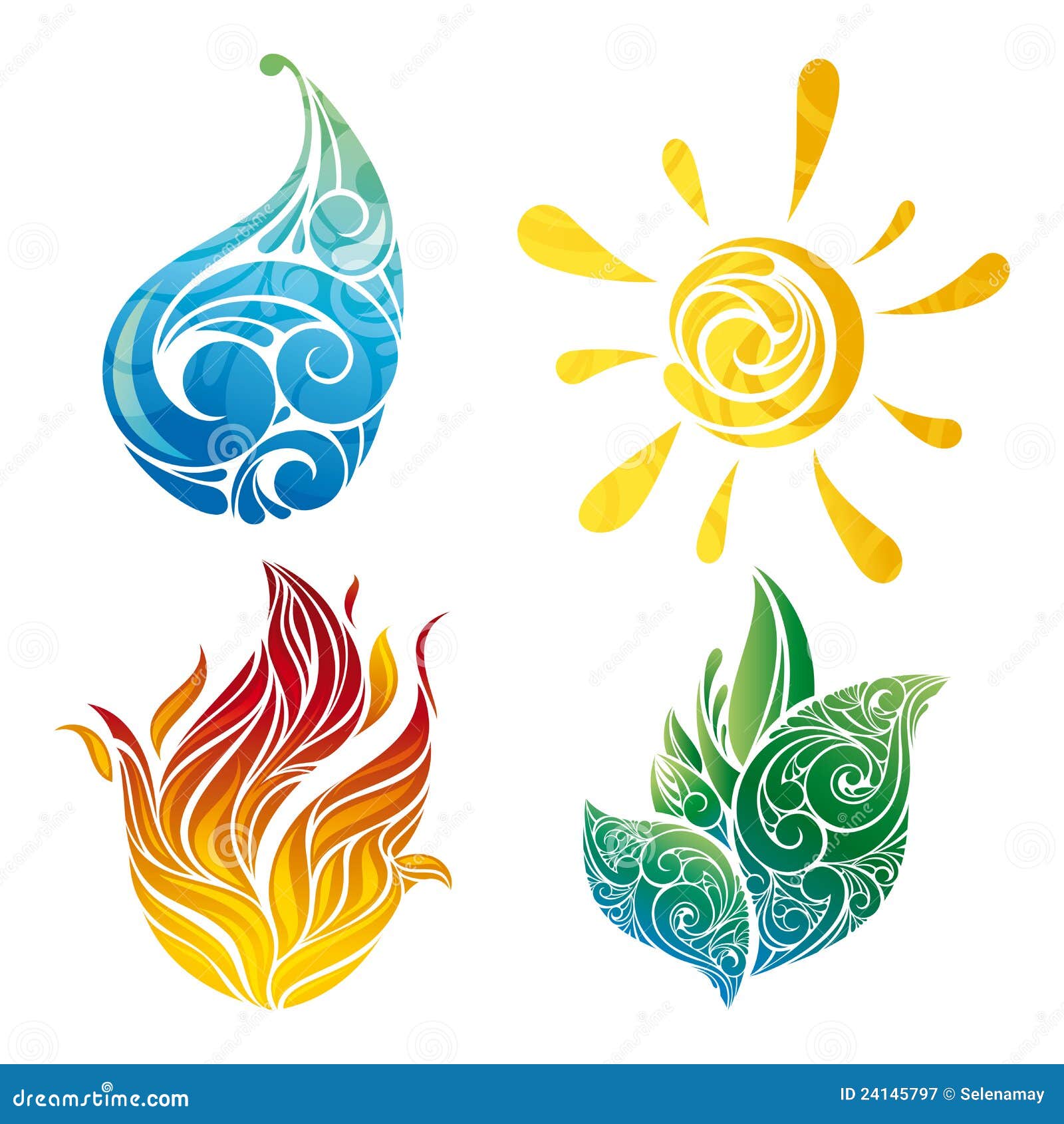 Vector Symbolen Van Elementen Vector Illustratie - Illustration of ...