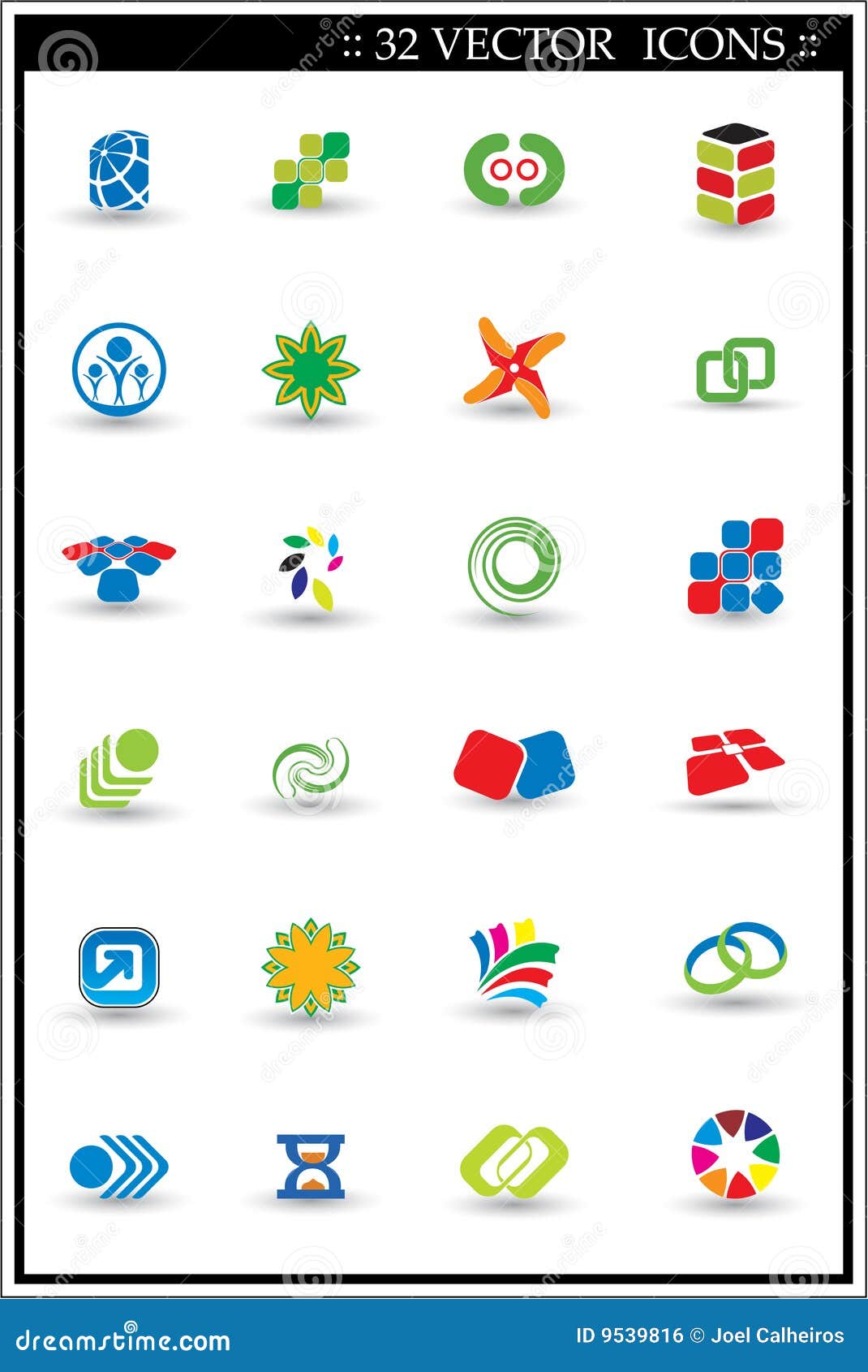 Vector symbols stock vector. Illustration of internet - 9539816