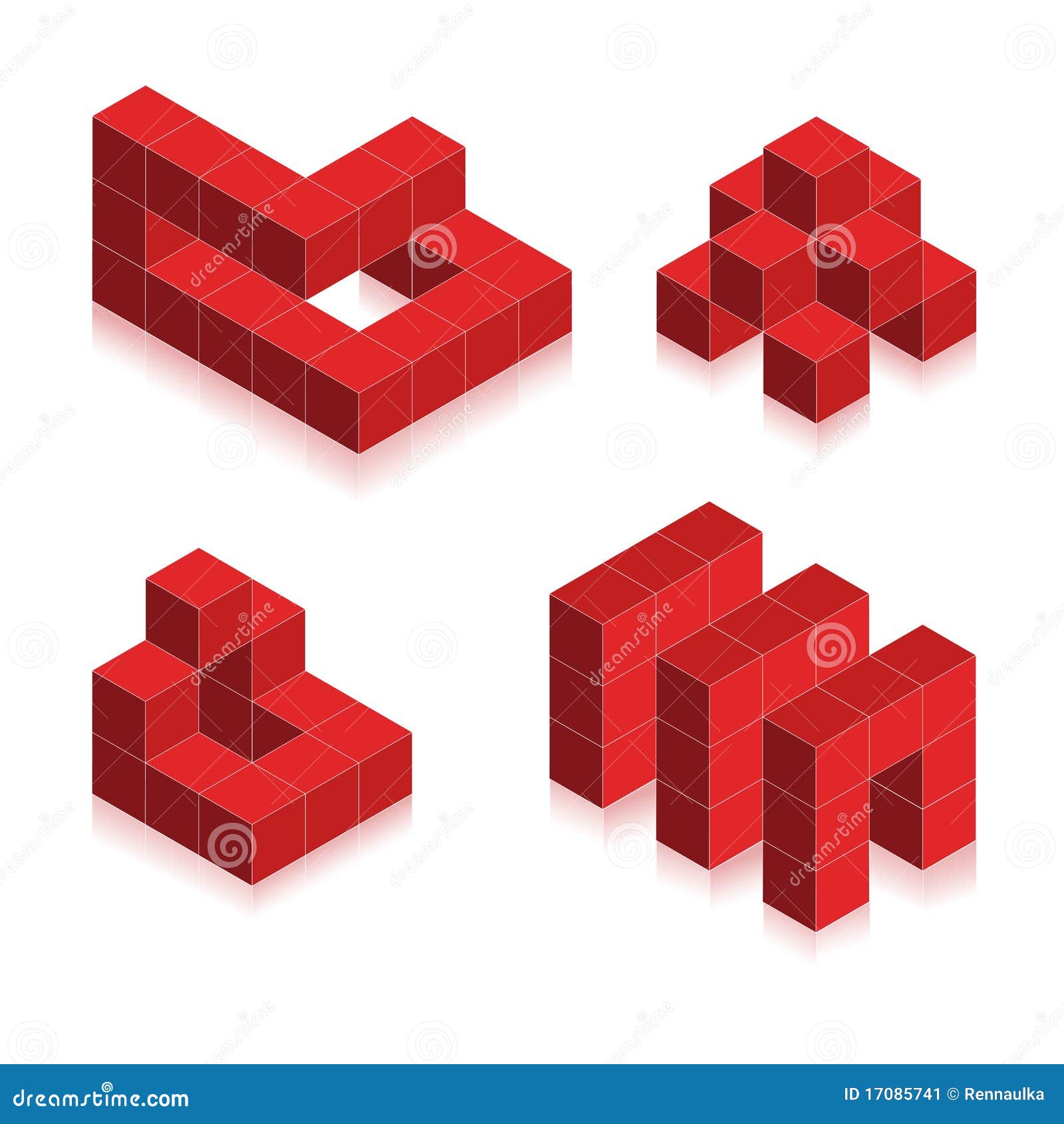 Vector Symbols Created Cubes Stock Vector - Illustration of sign ...