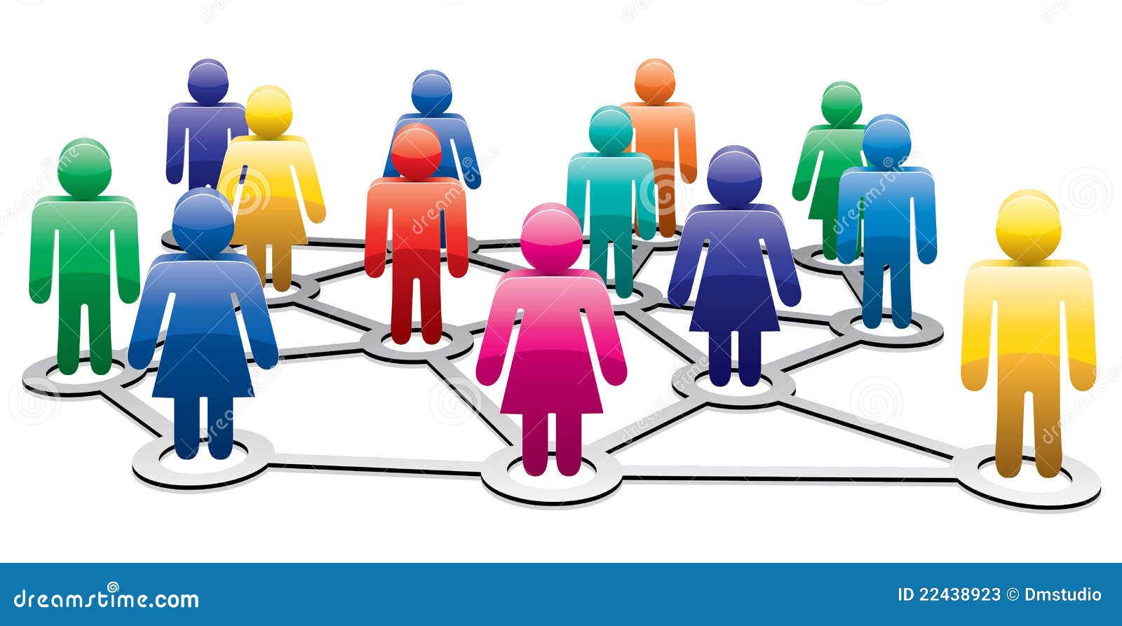 Vector Symbols of Men and Women Forming Network Stock Vector ...