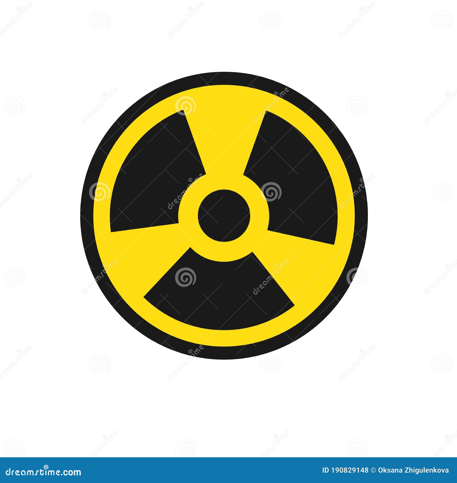 Vector Symbols of Radiation. Illustration in a Flat Style Stock Vector ...