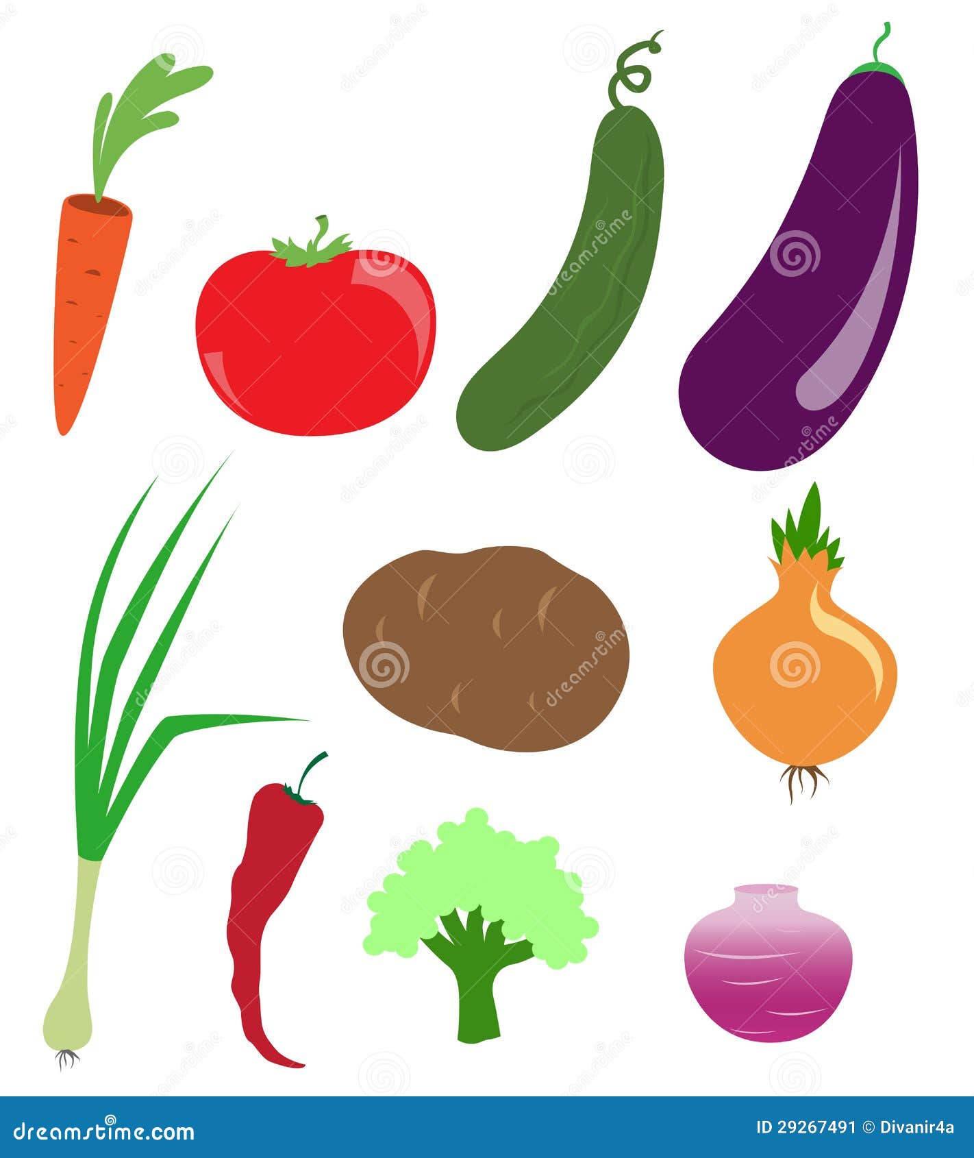 Vector Symbols of Vegetables Stock Illustration - Illustration of food ...