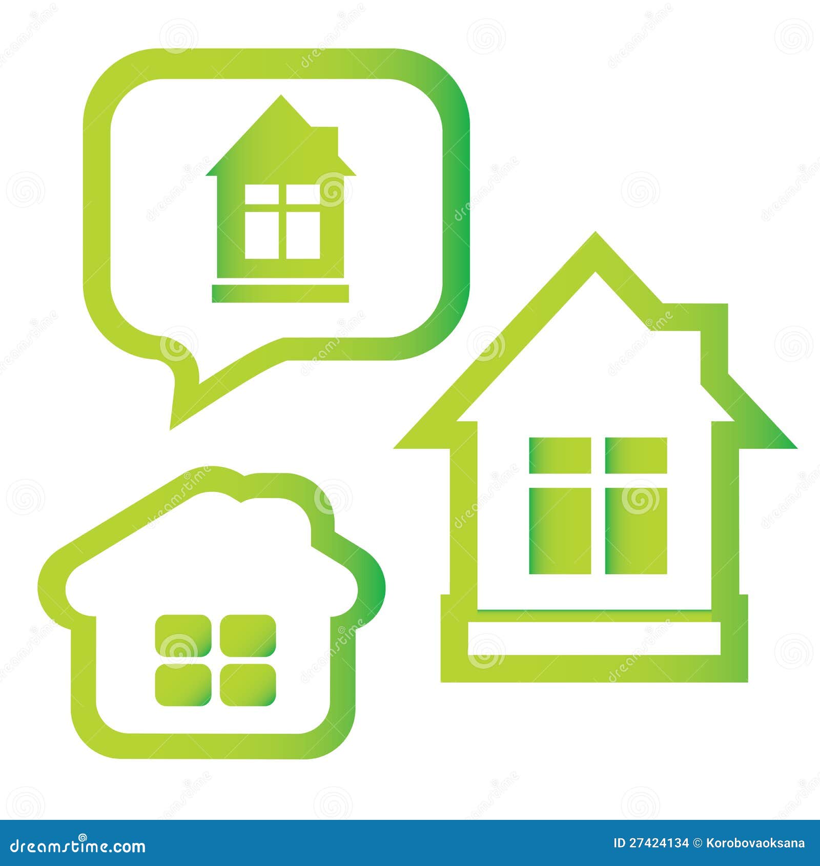 Vector Symbool Van Groen Huis Vector Illustratie - Illustration of ...