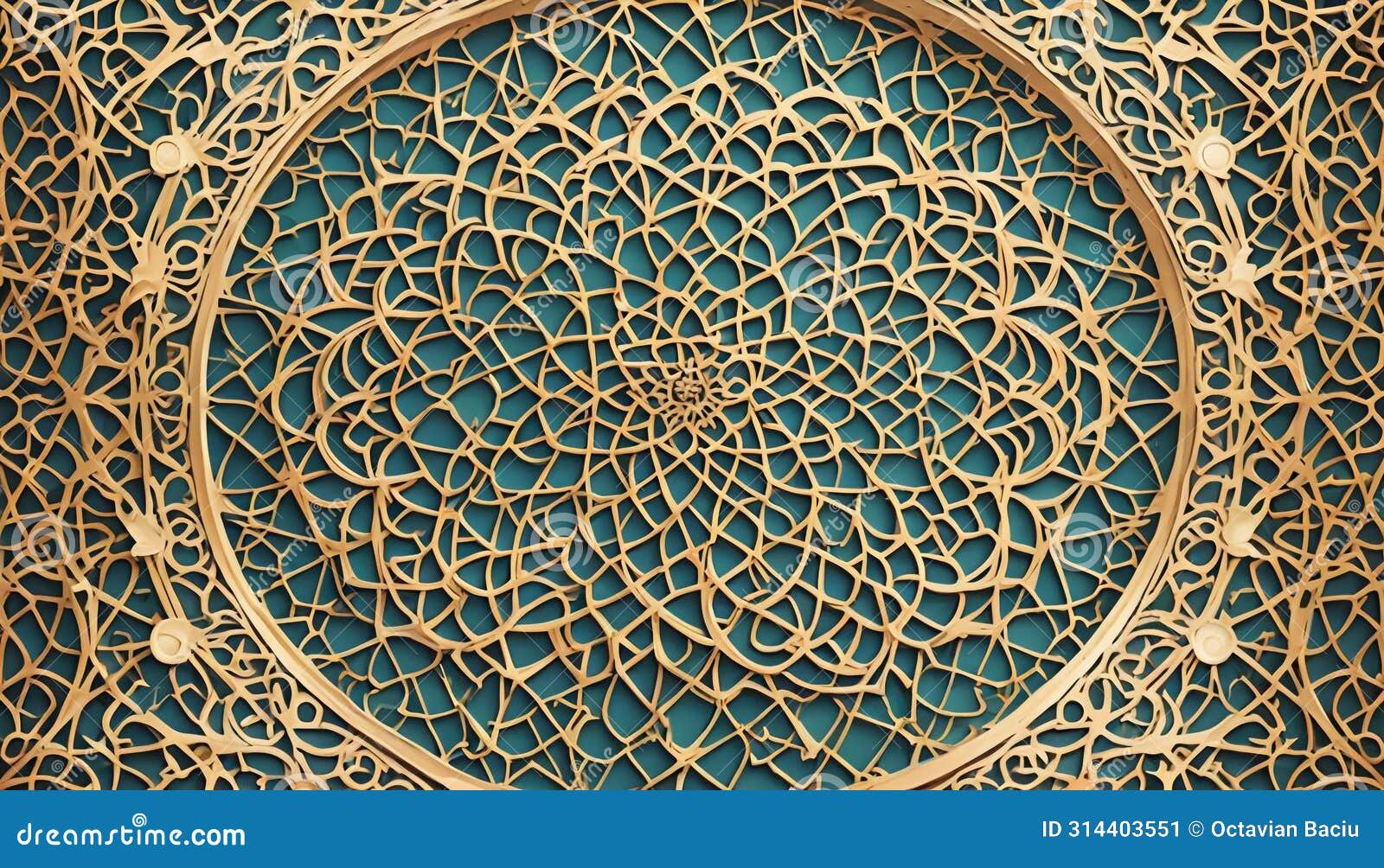 Vector Symmetrical Arabic Islamic Pattern Background Stock Illustration ...