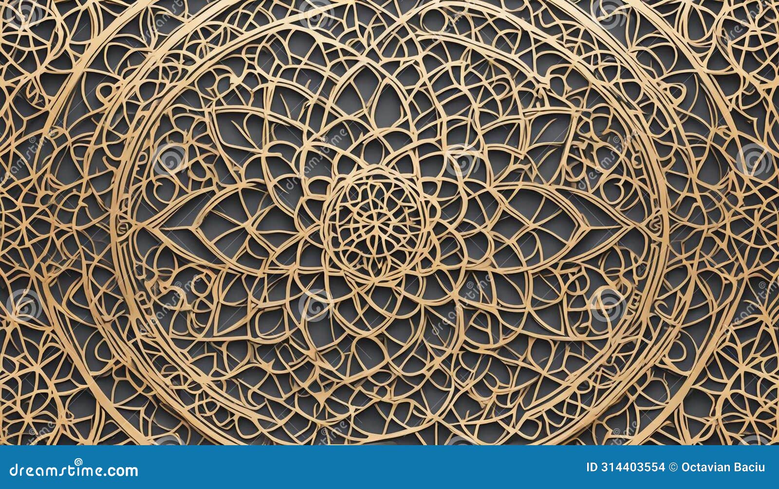 Vector Symmetrical Arabic Islamic Pattern Background Stock Illustration ...