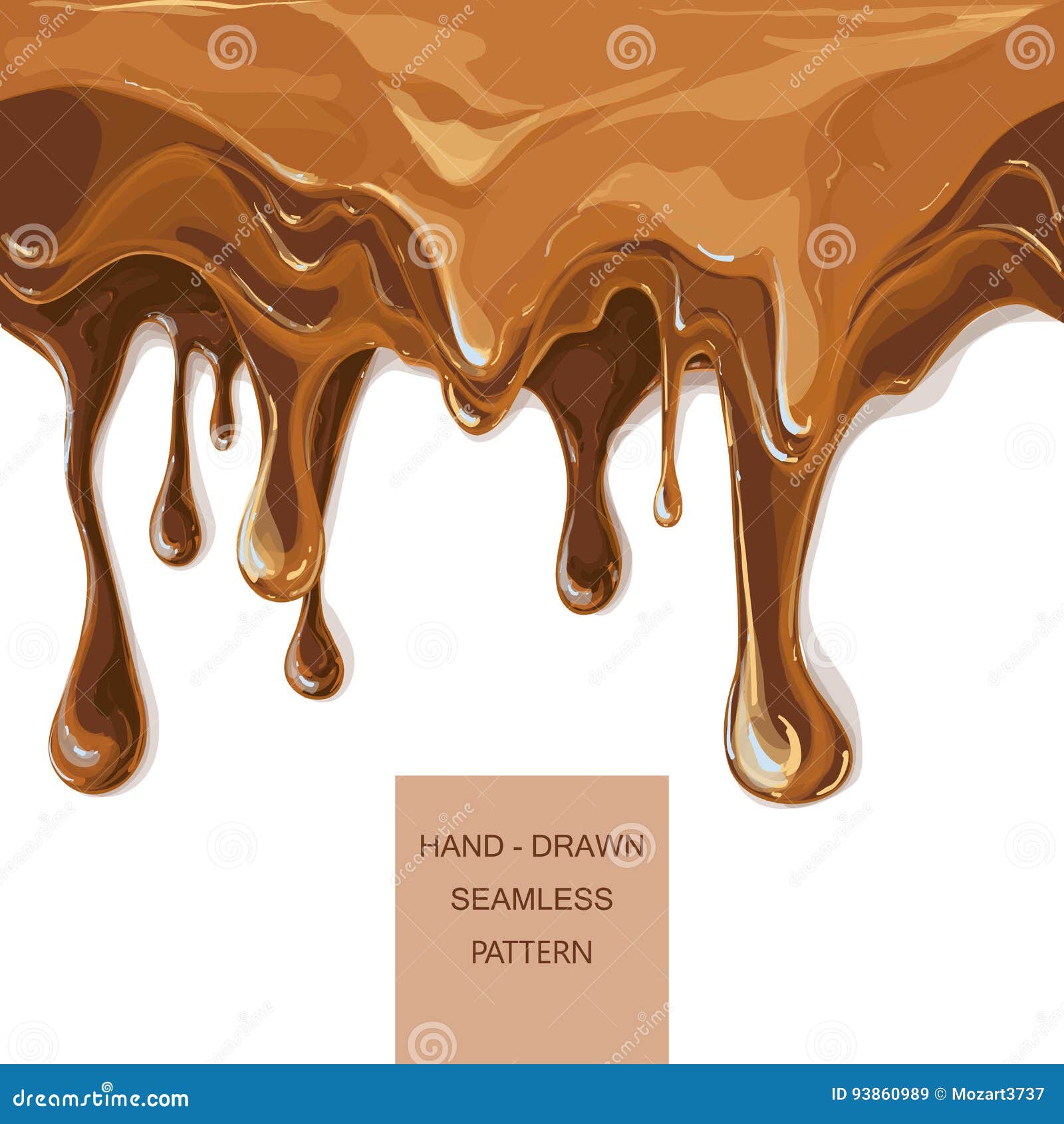 Vector Syrup Drip Pattern on Cake Layers Stock Vector - Illustration of ...