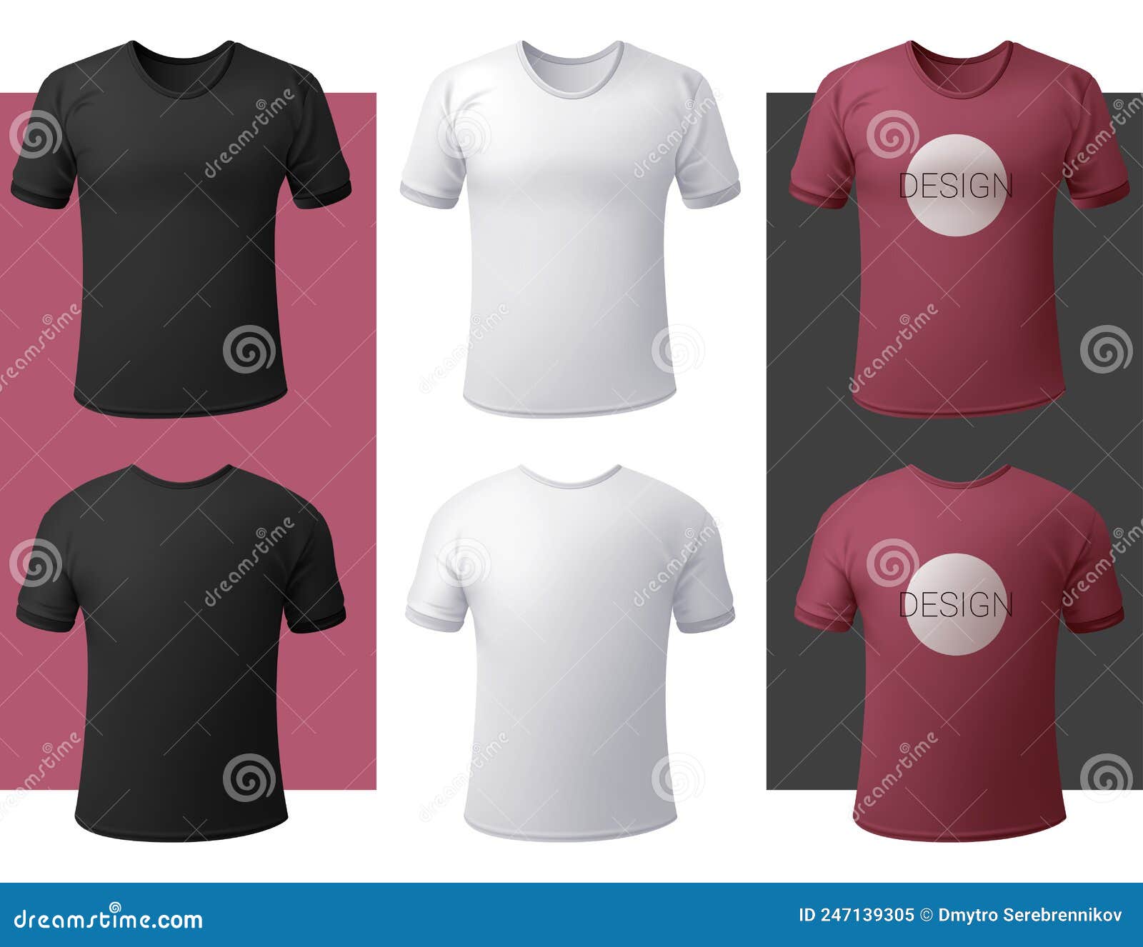 Vector T-shirts in Mesh Gradient Style Stock Vector - Illustration of ...