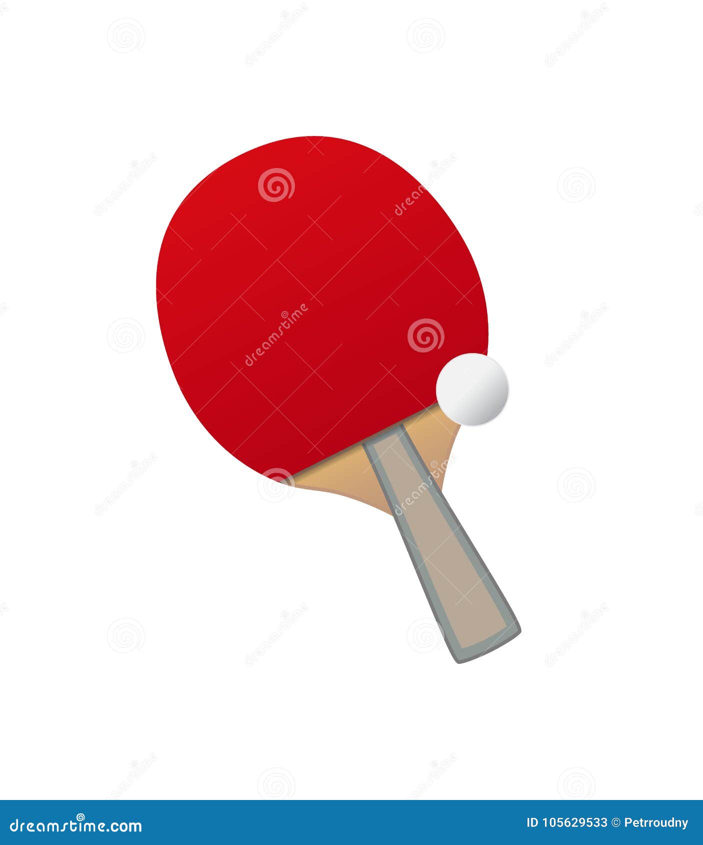 Vector Table Tennis Bat and Ball Stock Vector - Illustration of ...