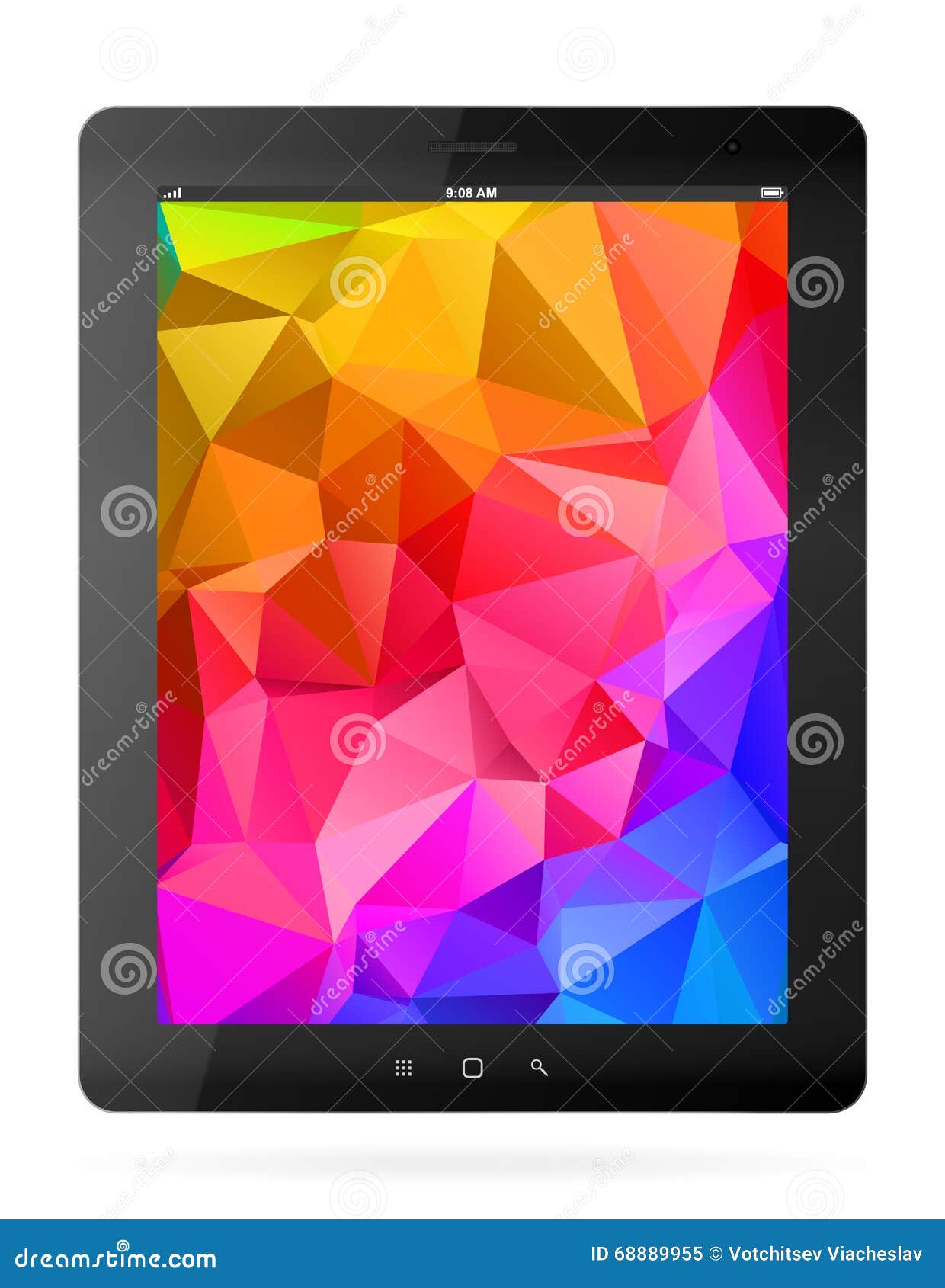 Vector tablet computer stock vector. Illustration of device - 68889955