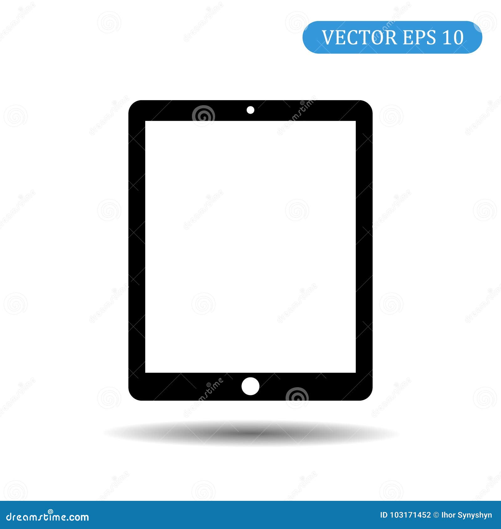 Vector Tablet Icon.black Color Stock Illustration - Illustration of ...