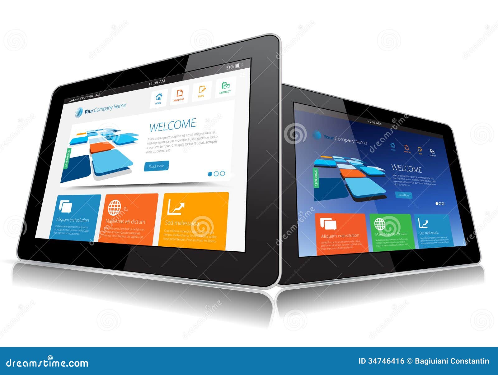 Vector Tablet stock illustration. Illustration of modern - 34746416