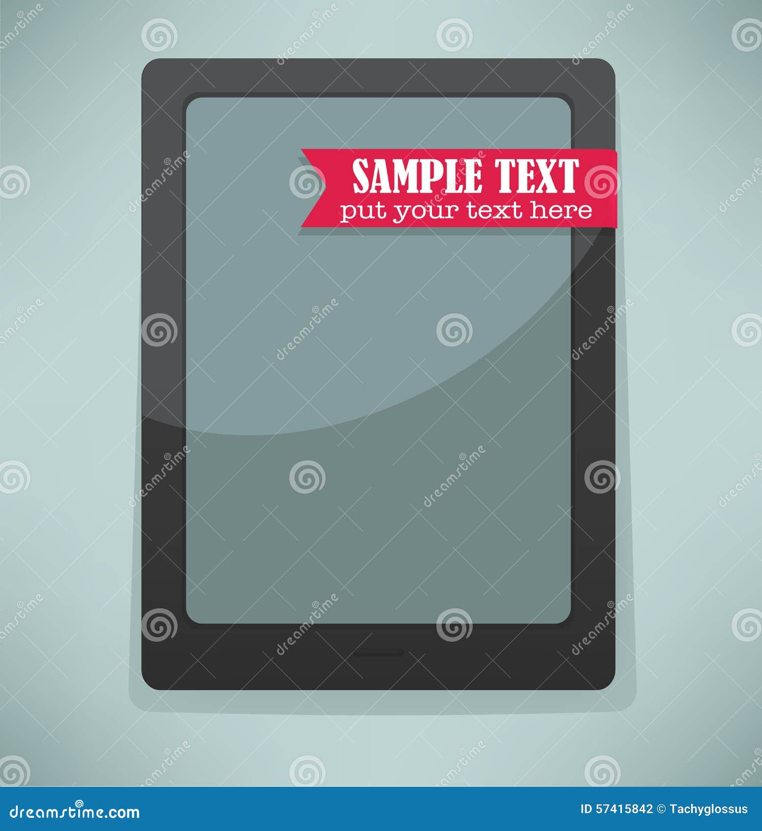 Vector tablet mockup stock vector. Illustration of cellular - 57415842