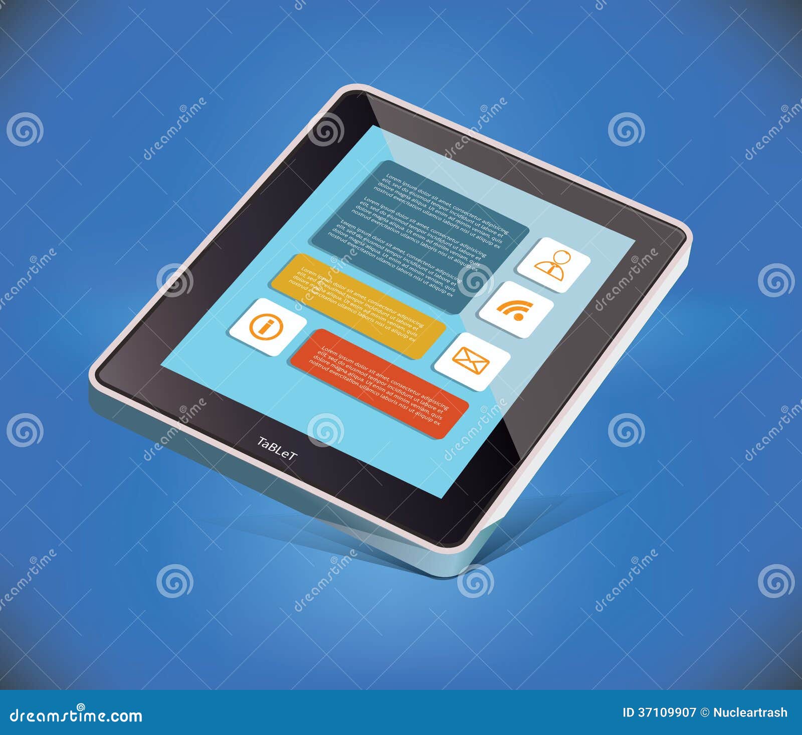 Vector Tablet PC stock vector. Illustration of mobility - 37109907