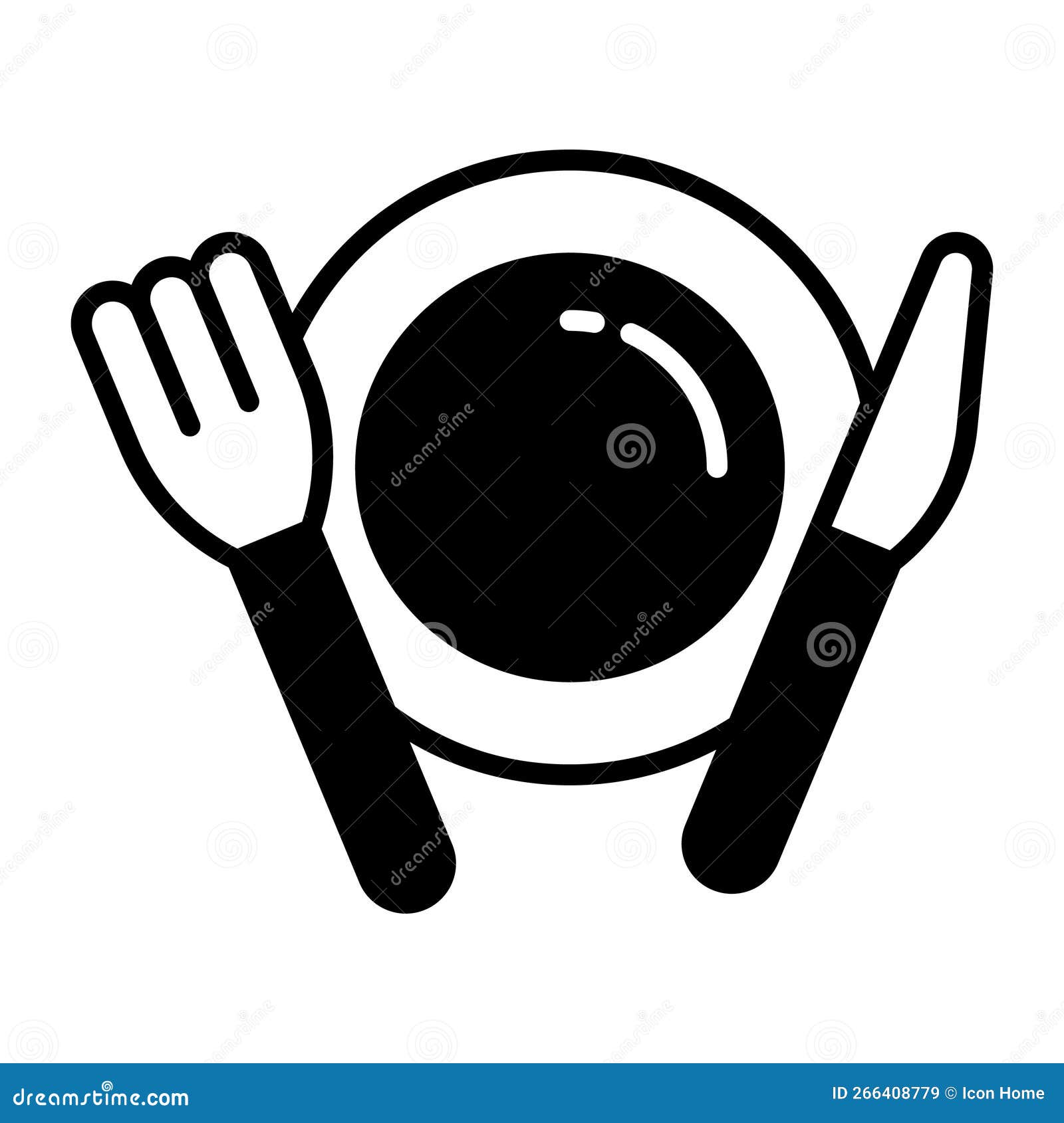 Vector of Tableware in Modern Style, an Icon of Dine in Stock Vector ...
