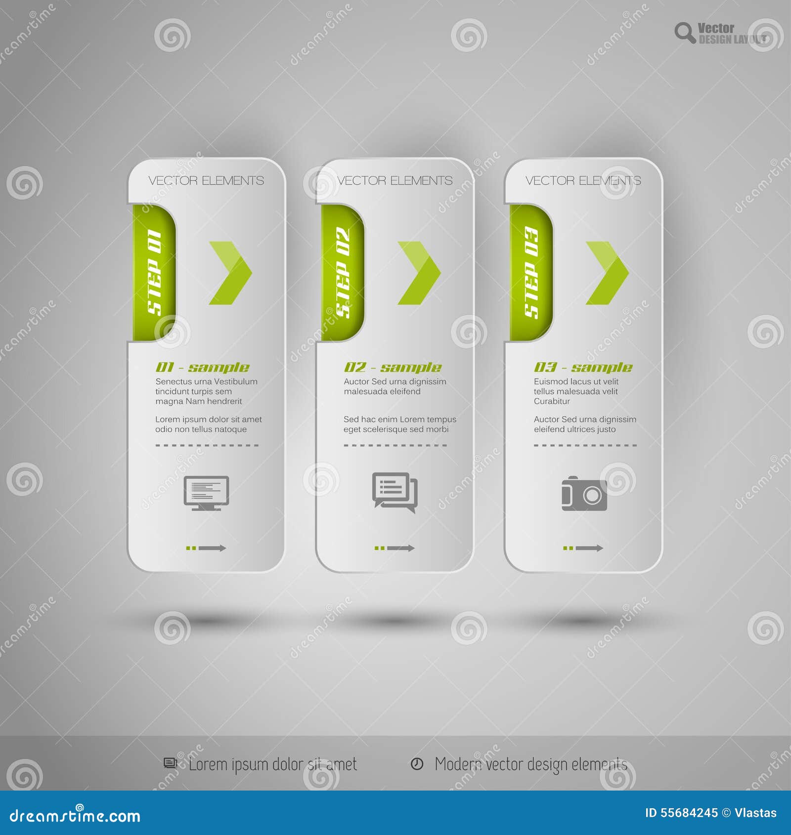 Vector Tabs As Design Elements for Business Layouts. Stock Vector ...