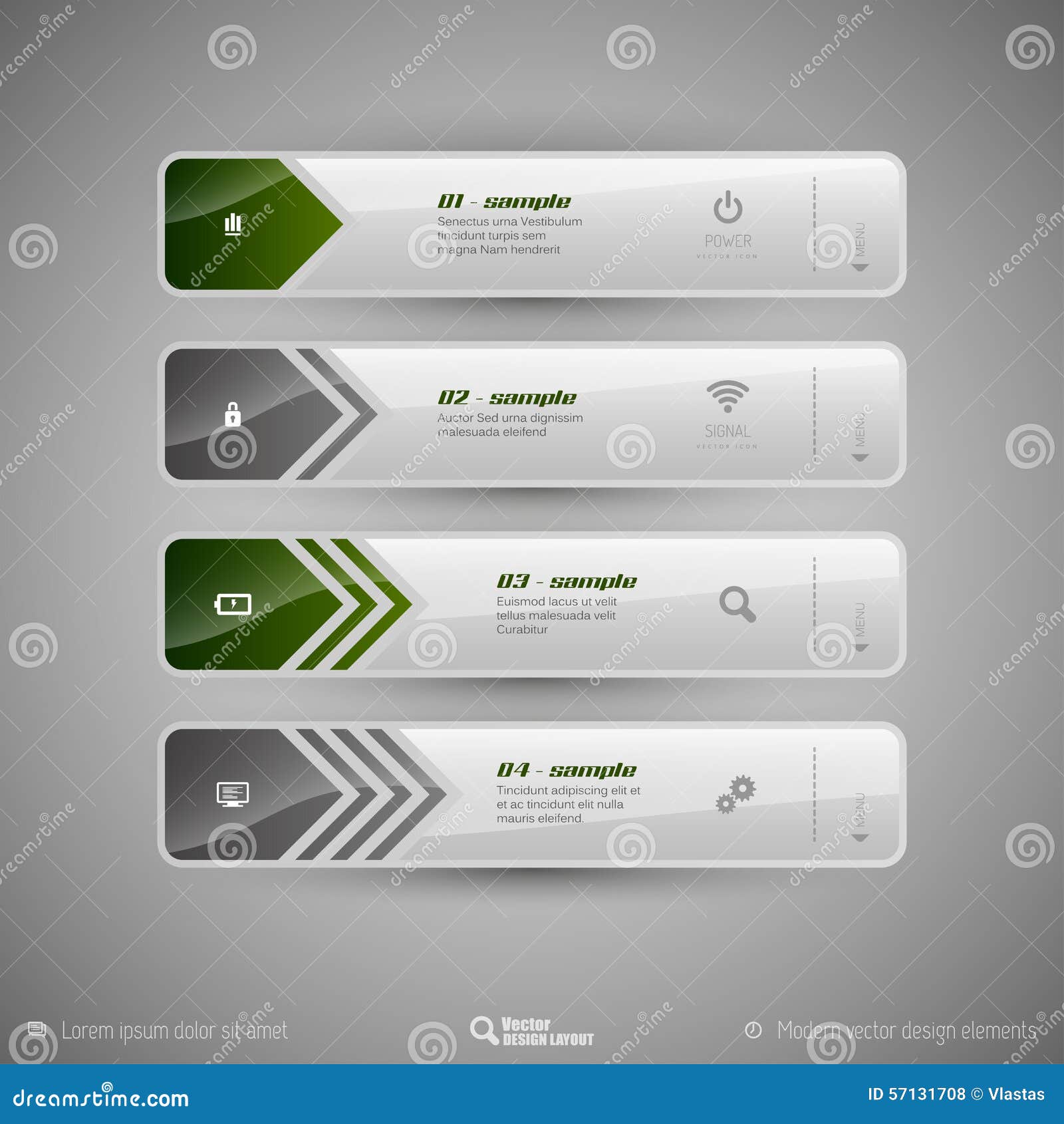 Vector Tabs As Design Elements for Business Layouts. Stock Vector ...