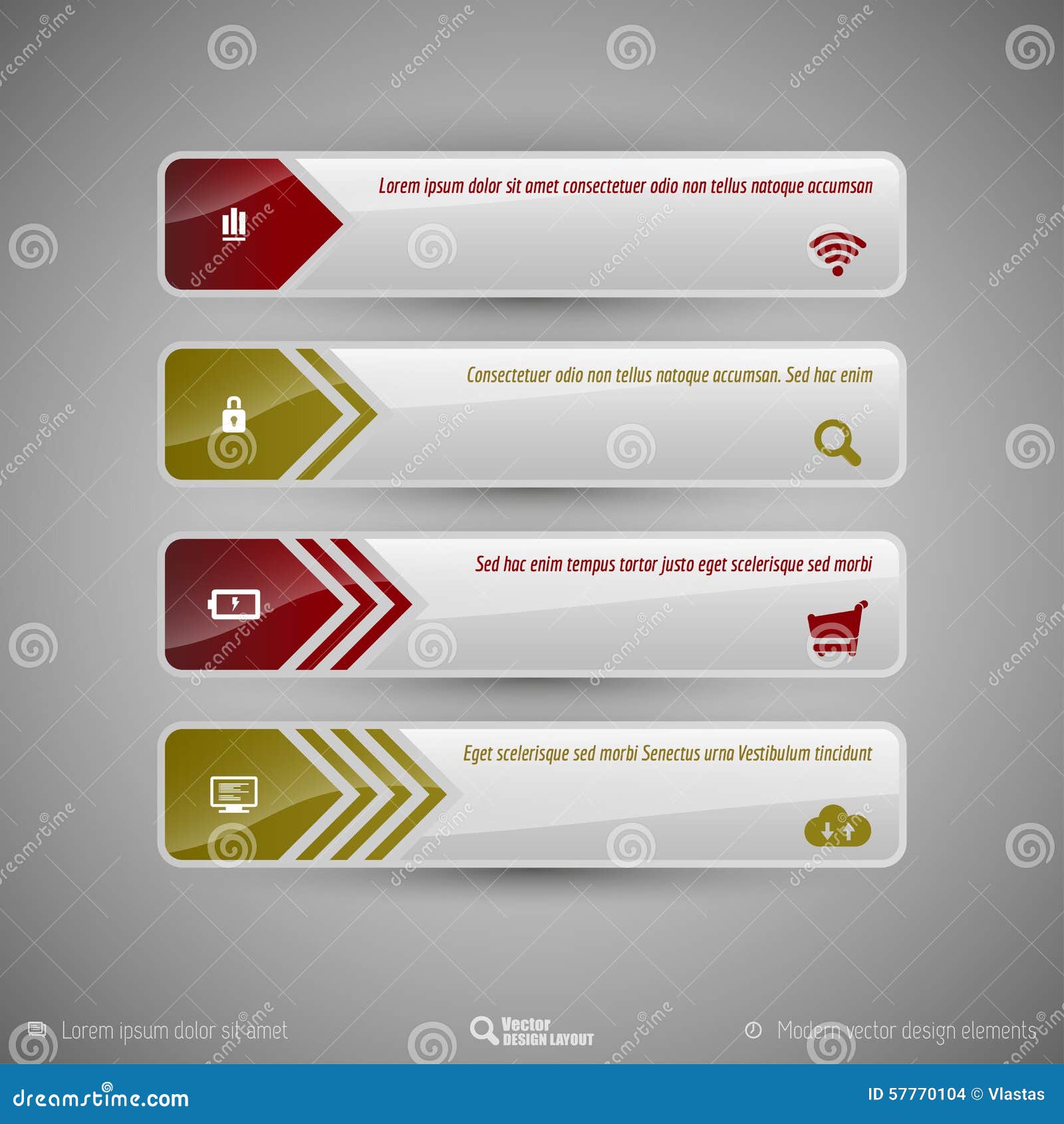 Vector Tabs As Design Elements for Business Layouts. Stock Illustration ...