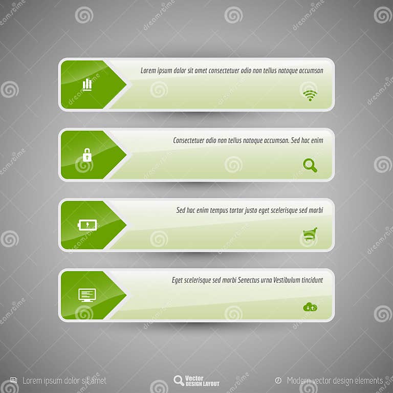 Vector Tabs As Design Elements for Business Layouts. Stock Vector ...