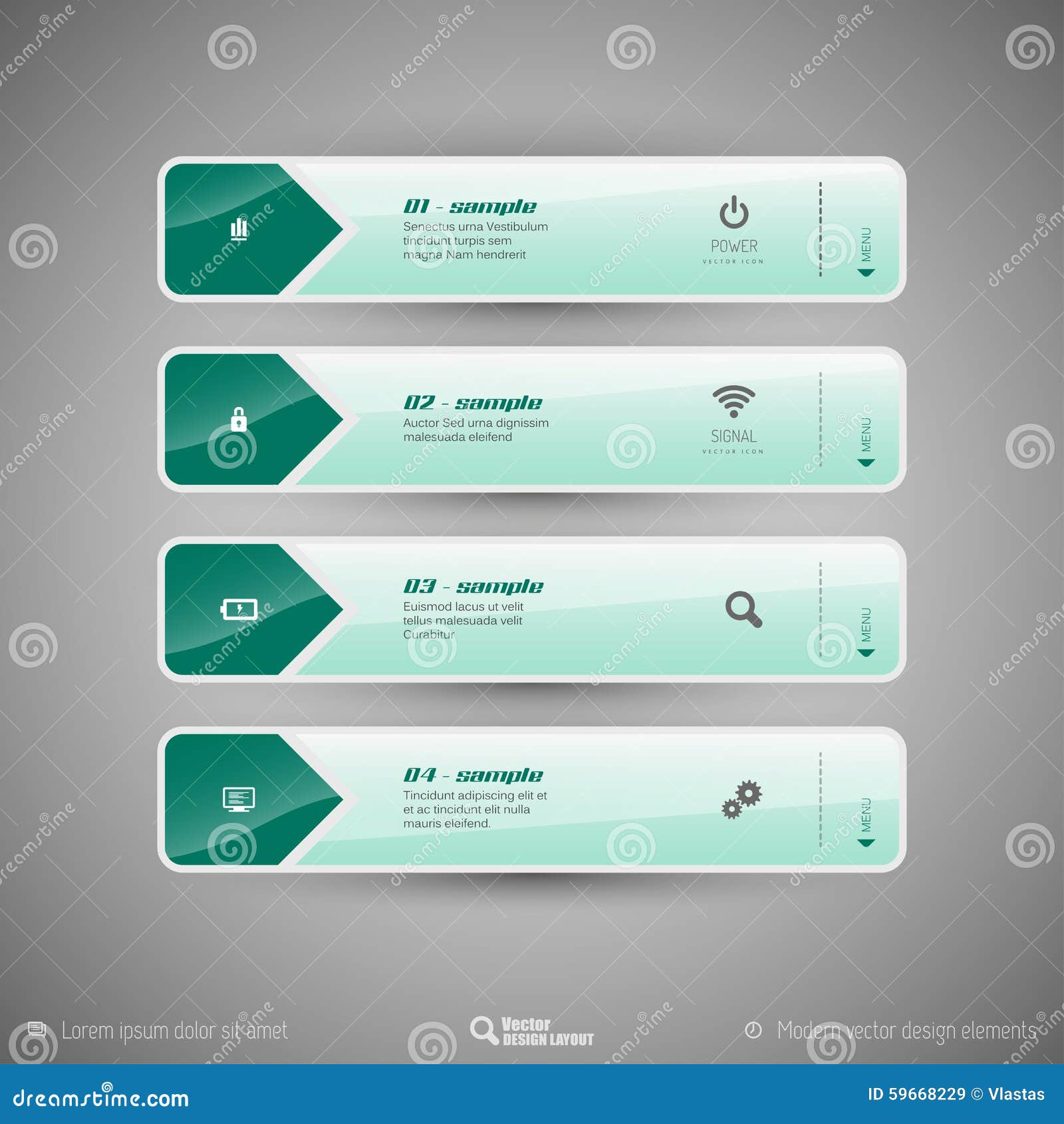 Vector Tabs As Design Elements for Business Layouts. Stock Vector ...