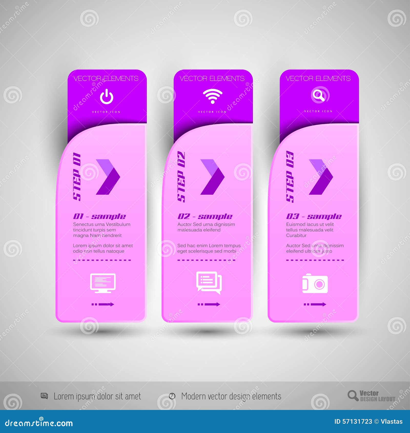 Vector Tabs As Design Elements for Business Layouts. Stock Vector ...