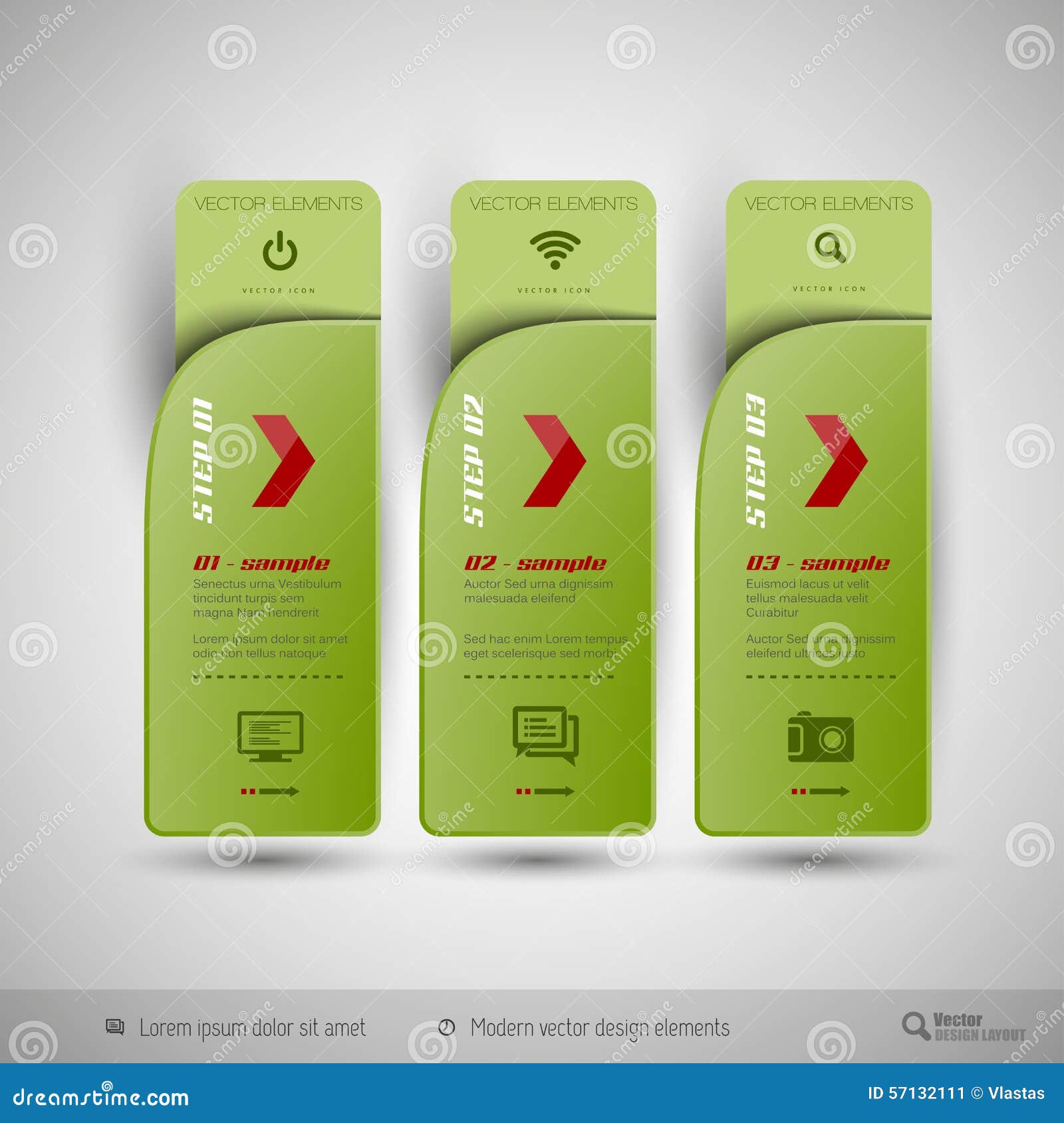 Vector Tabs As Design Elements for Business Layouts. Stock Illustration ...