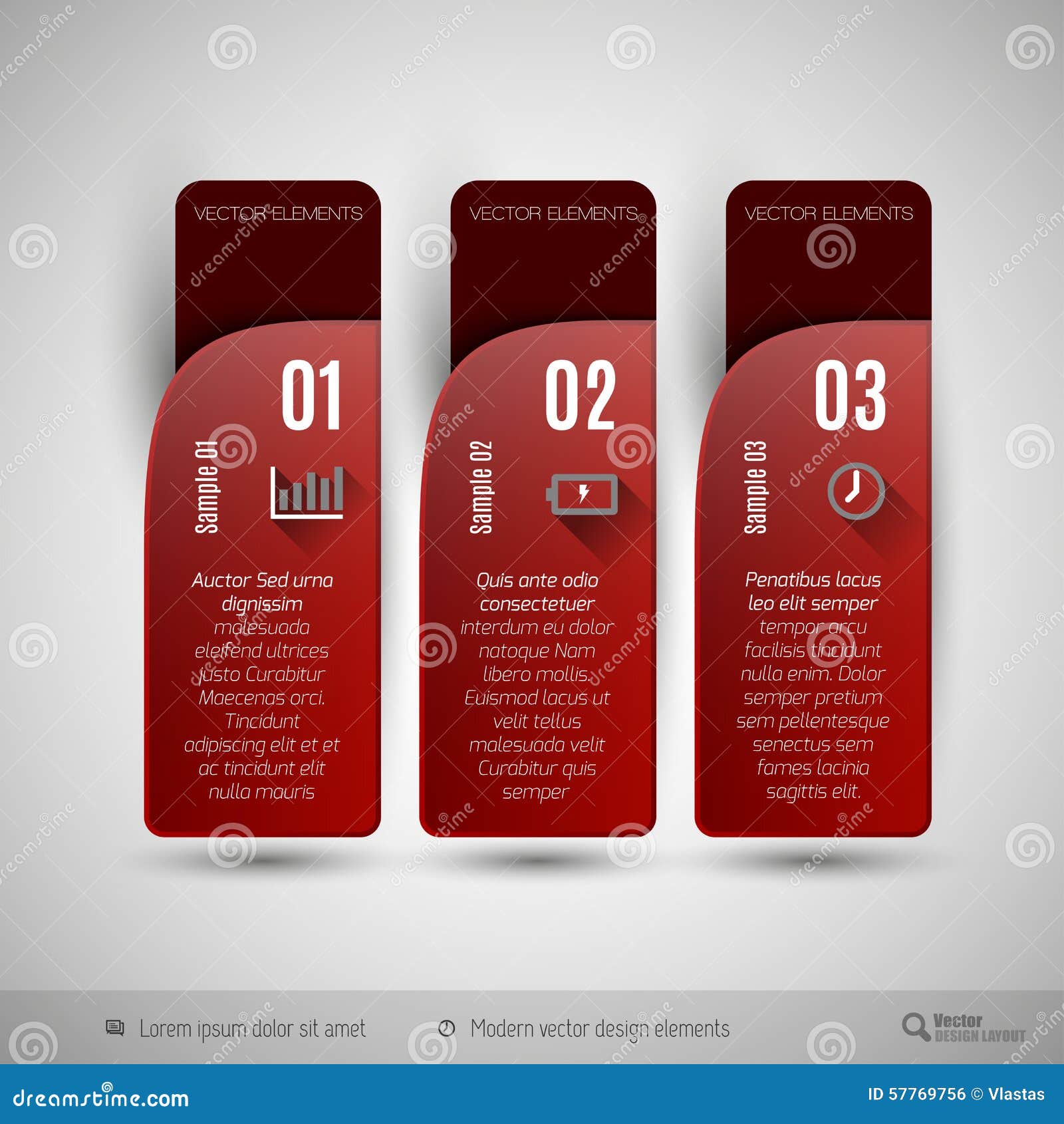 Vector Tabs As Design Elements for Business Layouts. Stock Illustration ...