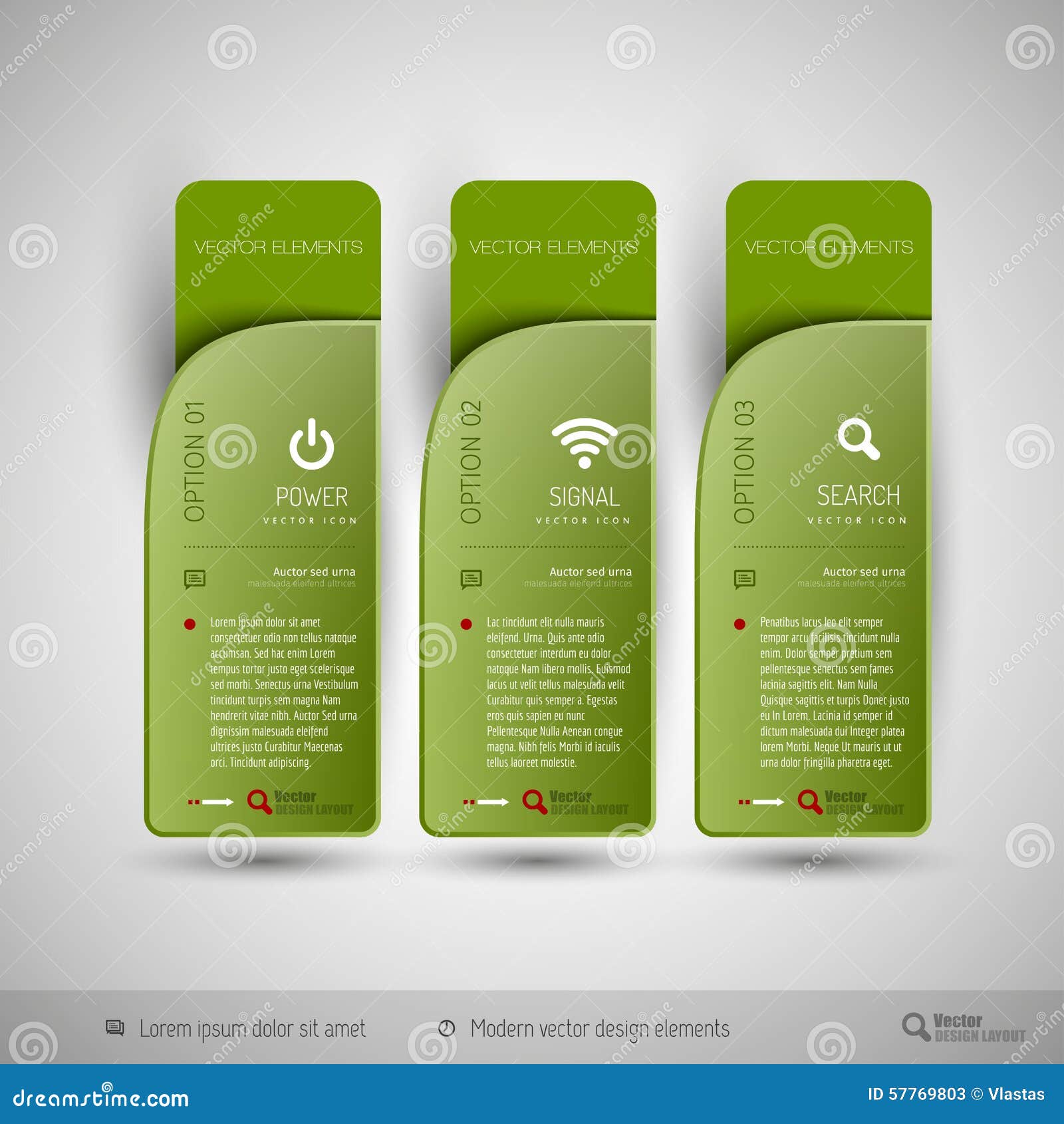 Vector Tabs As Design Elements for Business Layouts. Stock Illustration ...